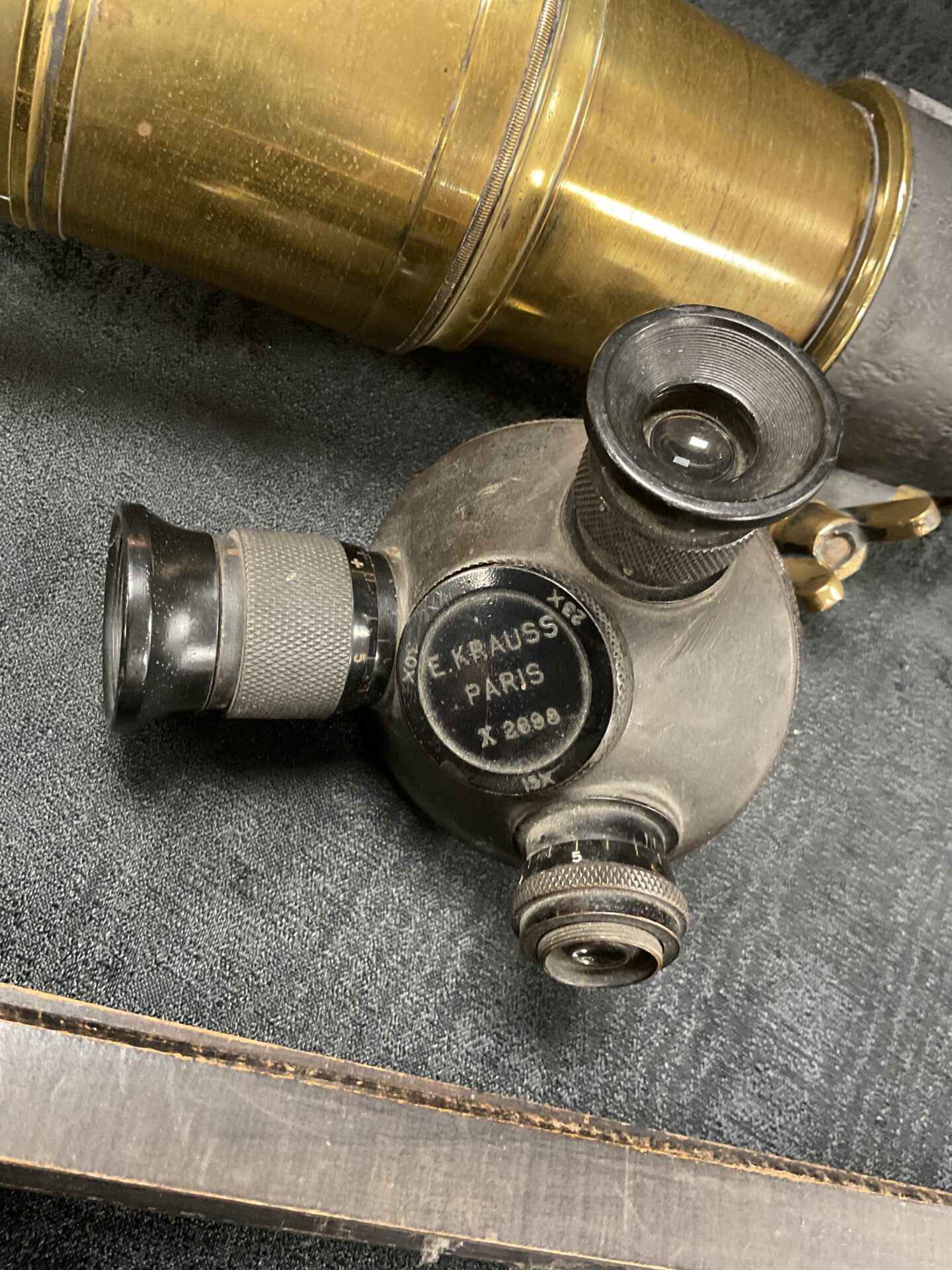 Antique French E Krauss Brass Telescope needs Attention – Badgers ... Antique French E Krauss Brass Telescope needs Attention – Badgers ...