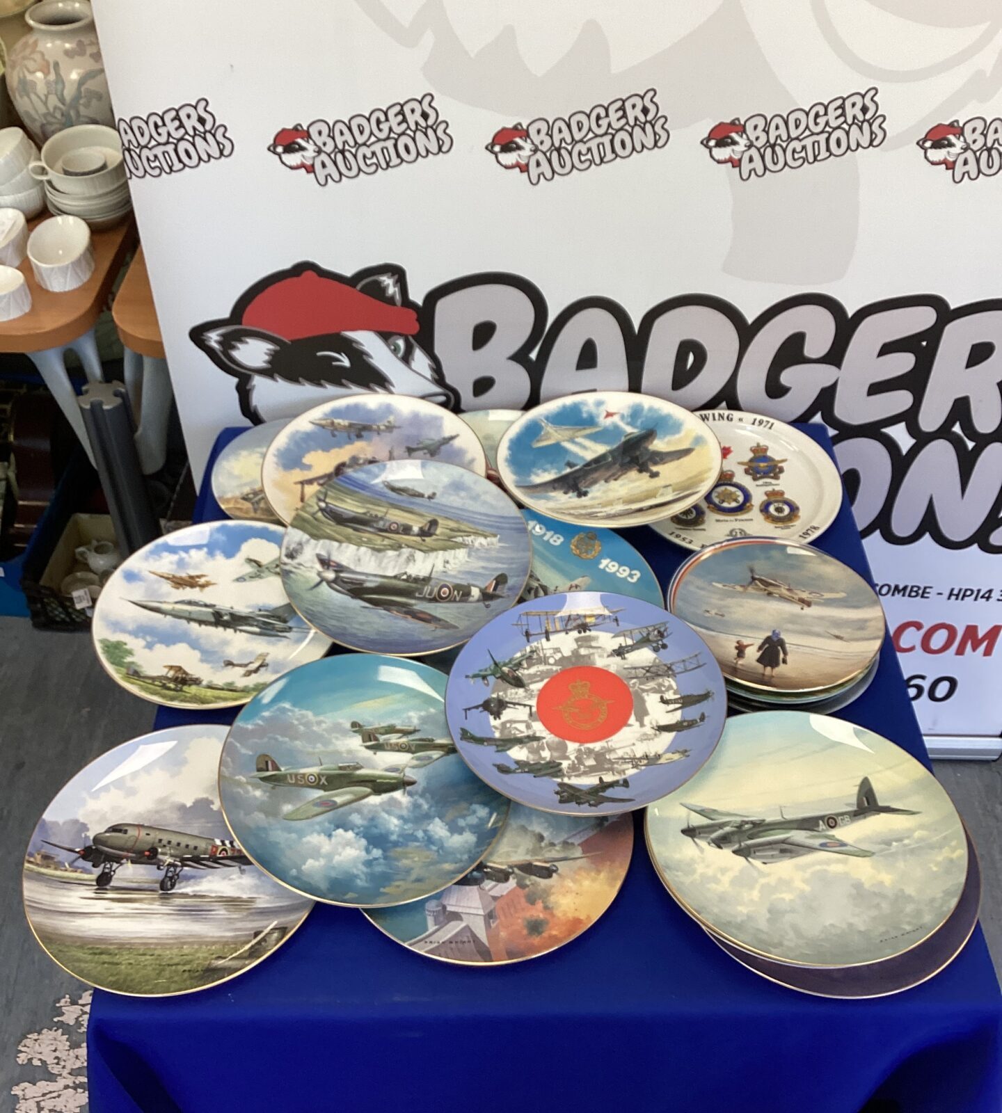 Large quantity of Collectable RAF related plates – Badgers Auctions