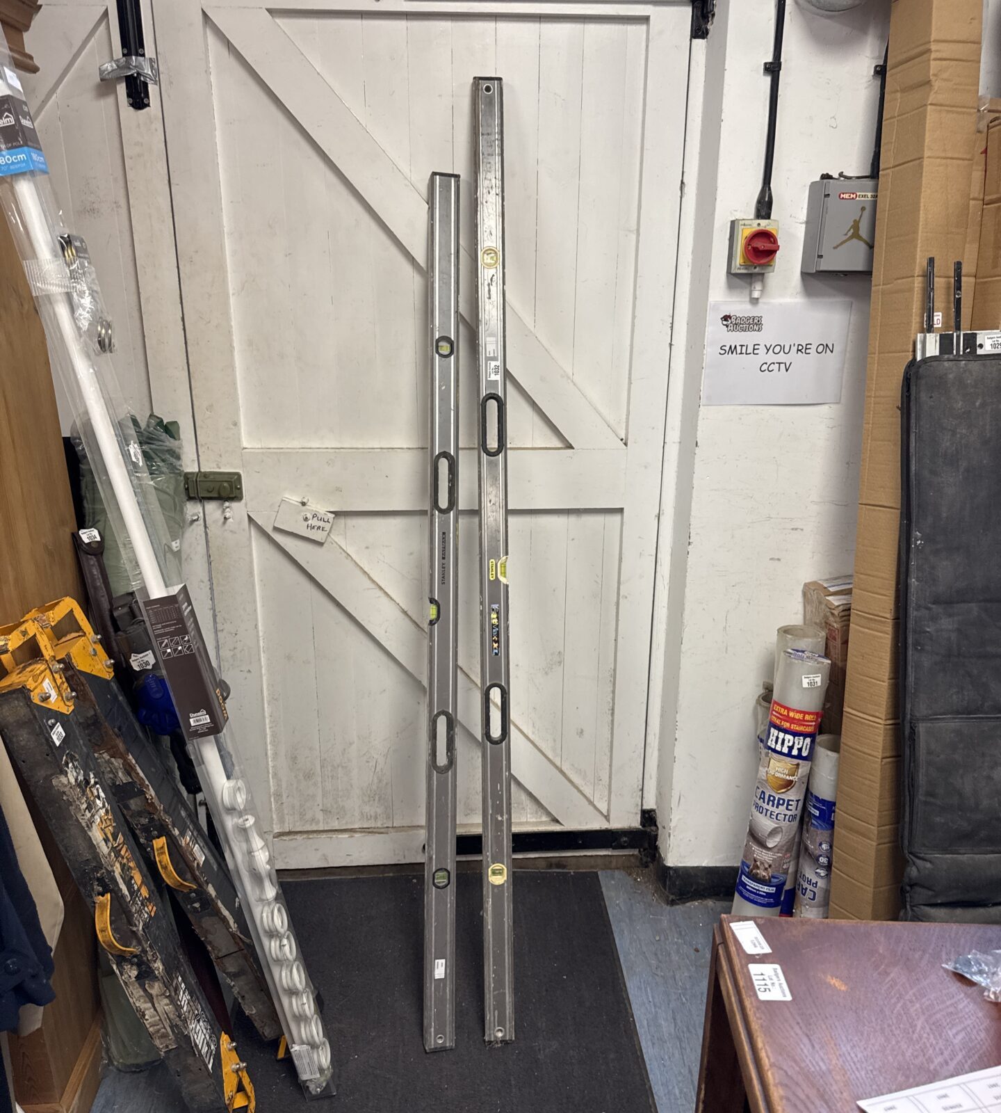 Two large Stanley fatmax spirit levels – Badgers Auctions