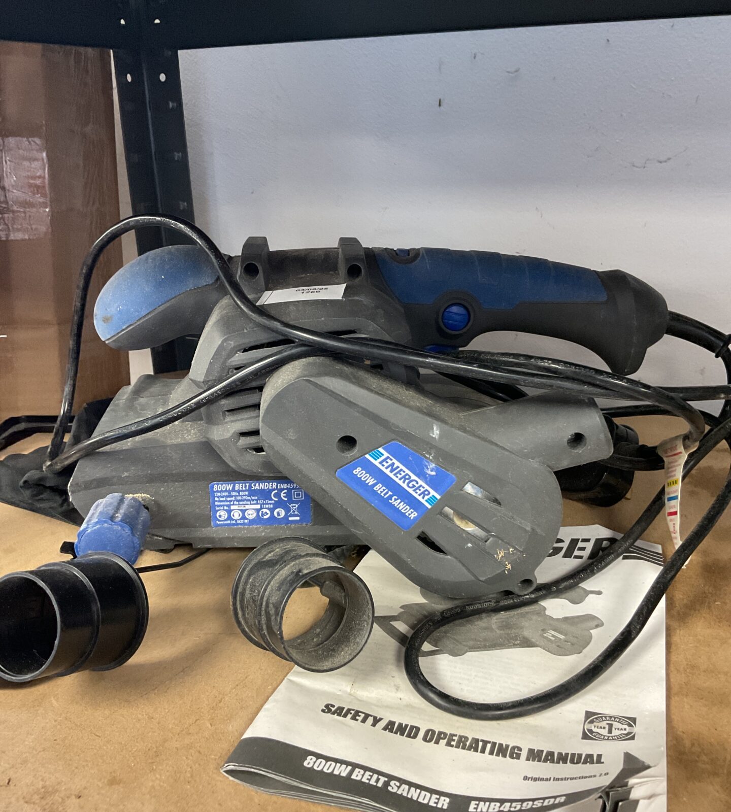 Energer enb459sdr 800w belt sander with accessories & manual – Badgers ...