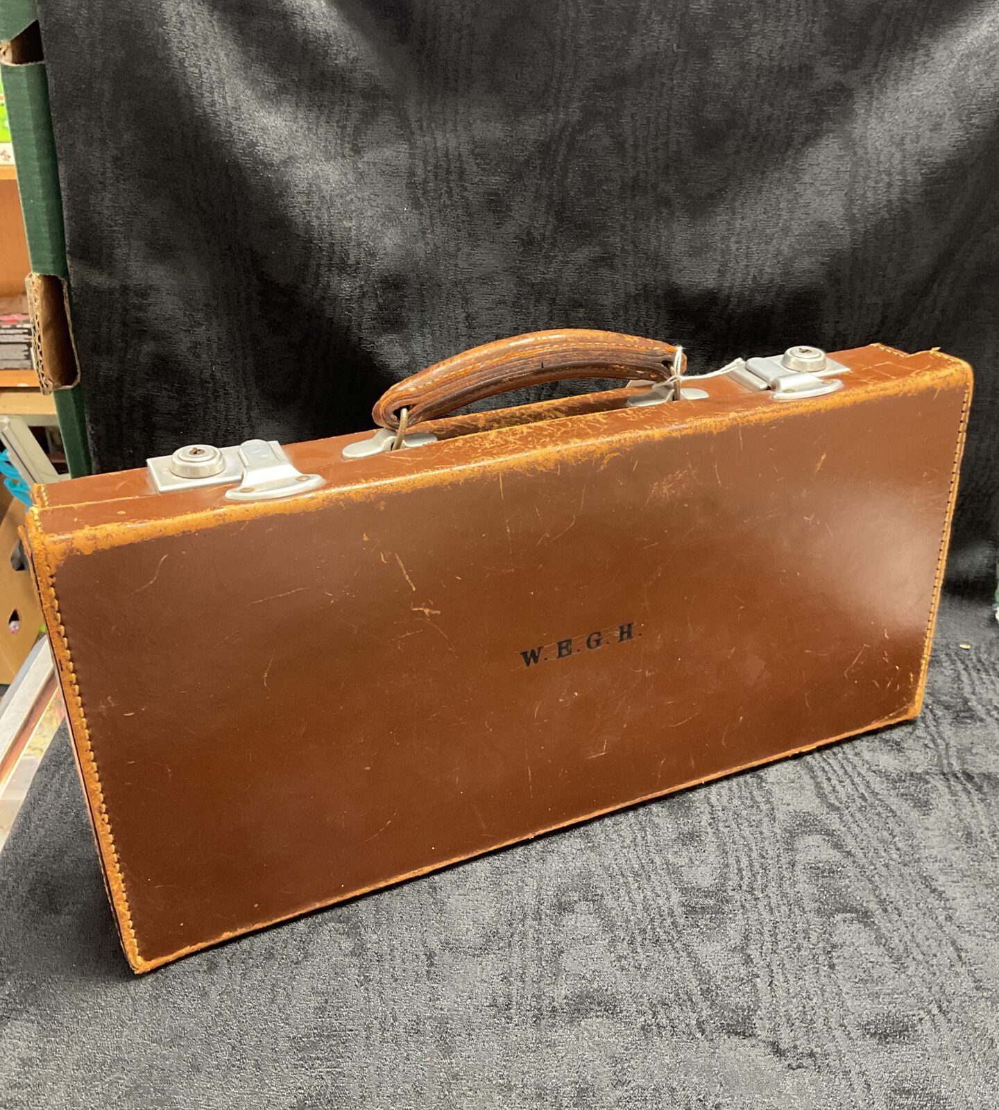 Masonic leather case with Collar and Apron Inc certificates royal naval ...