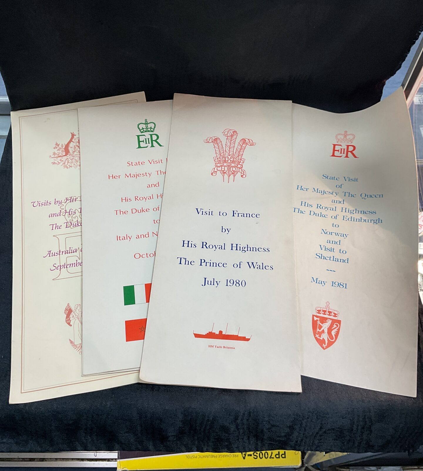 collection of royal state visit maps of royal yacht brittania inc ...