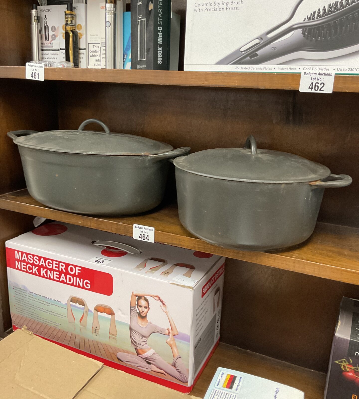Two belguim cast iron pots – Badgers Auctions