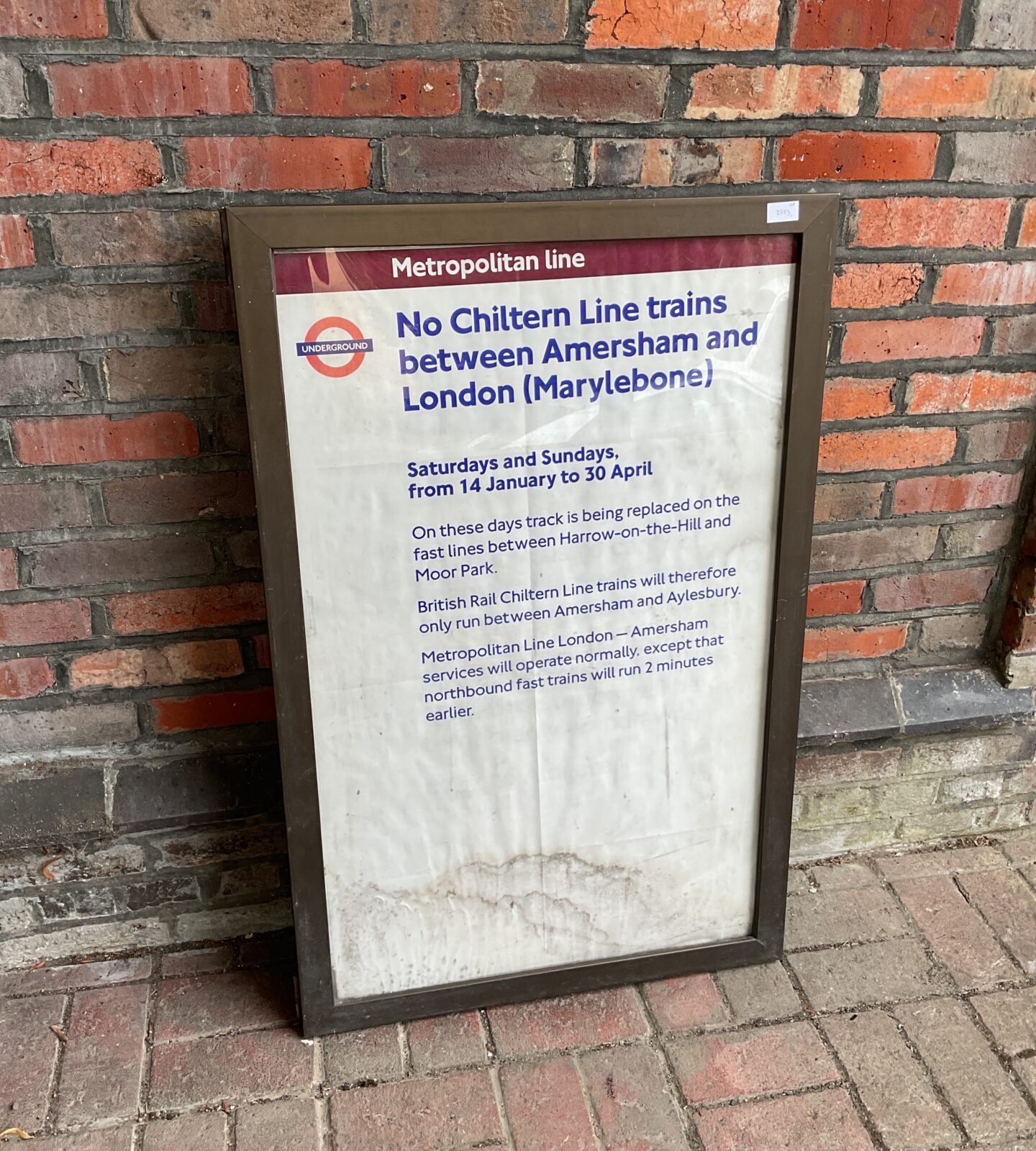 London Underground metropolitan line poster in metal frame – Badgers ...