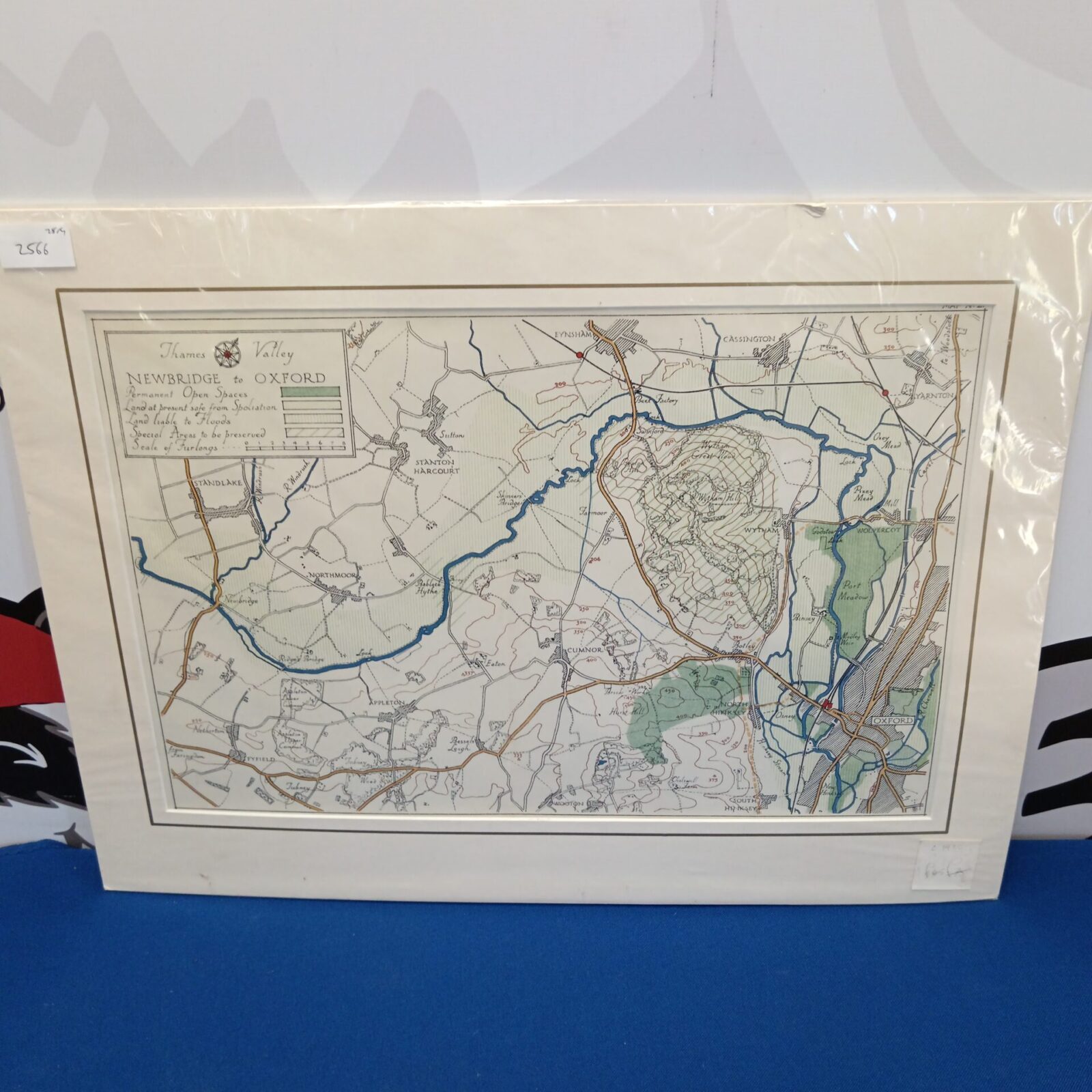 Antique map of Thames valley newbridge & Oxford – Badgers Auctions
