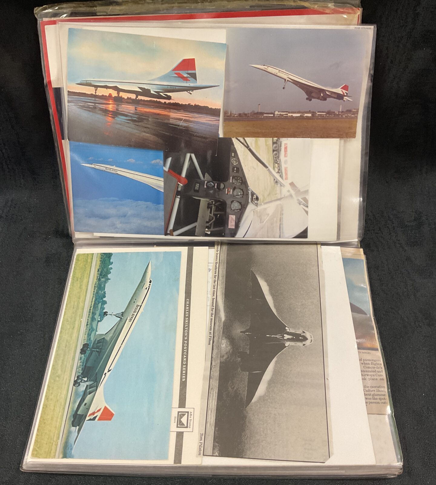 Folder of Concorde and Microlight Photographs, Certificates and ...