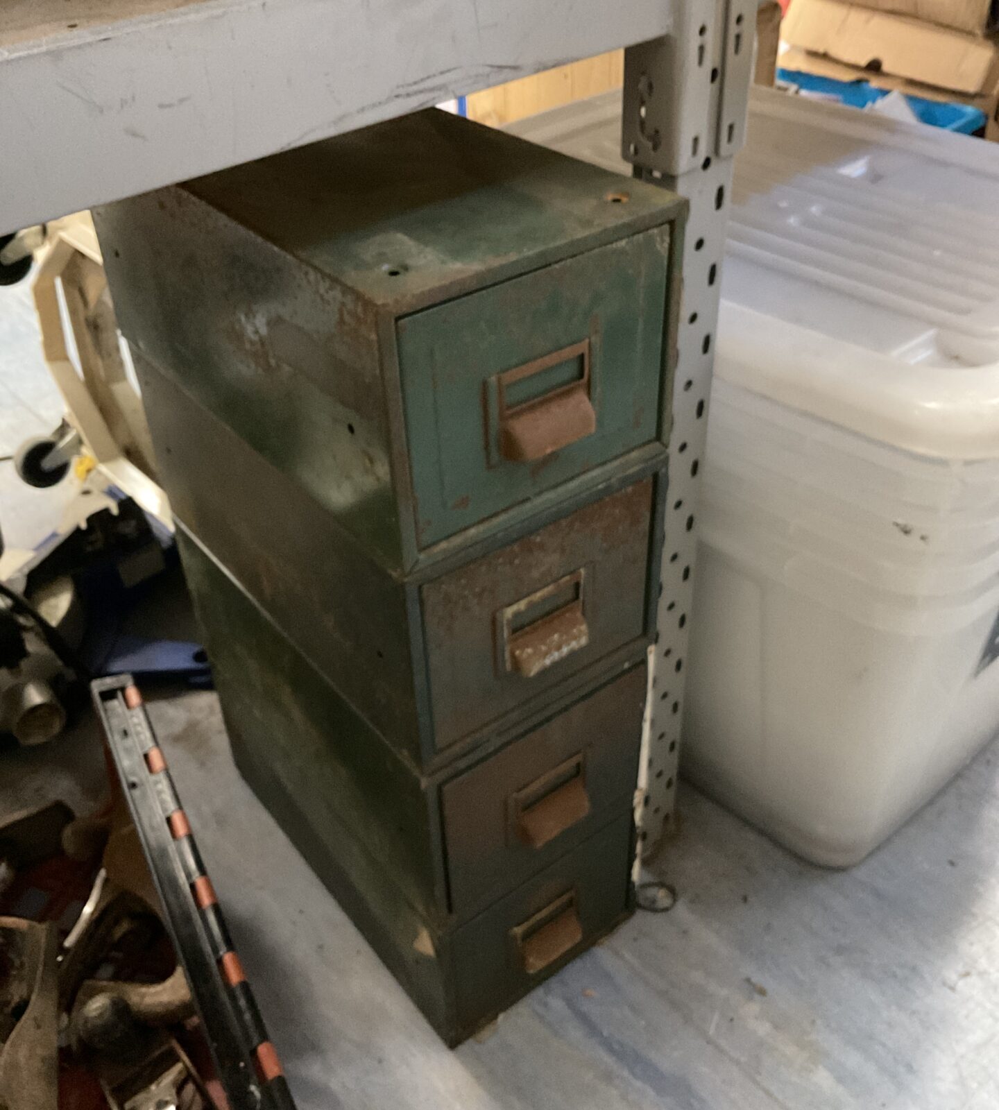 Set of four metal machinist drawers – Badgers Auctions