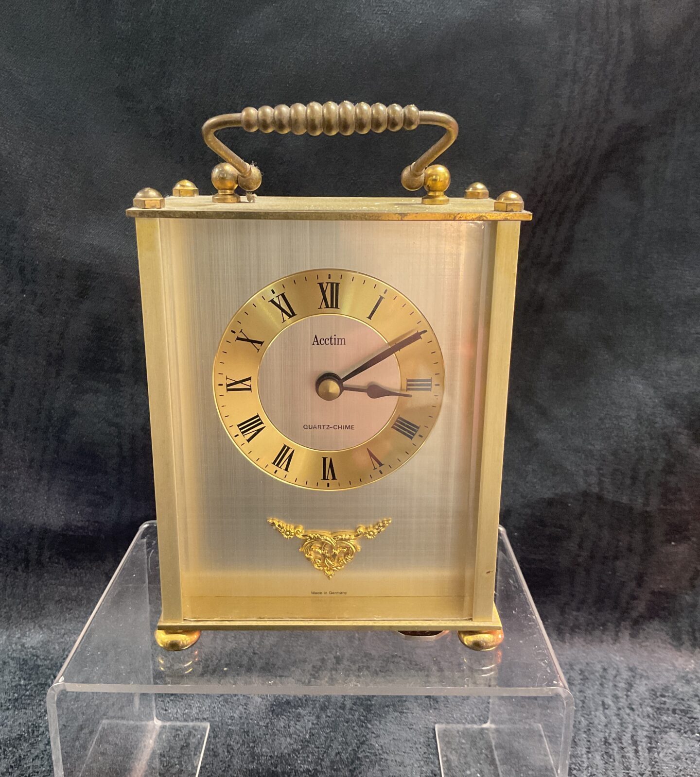 Acctim Quartz Chime Brass 5” Mantle Clock Working Chimes the hour ...