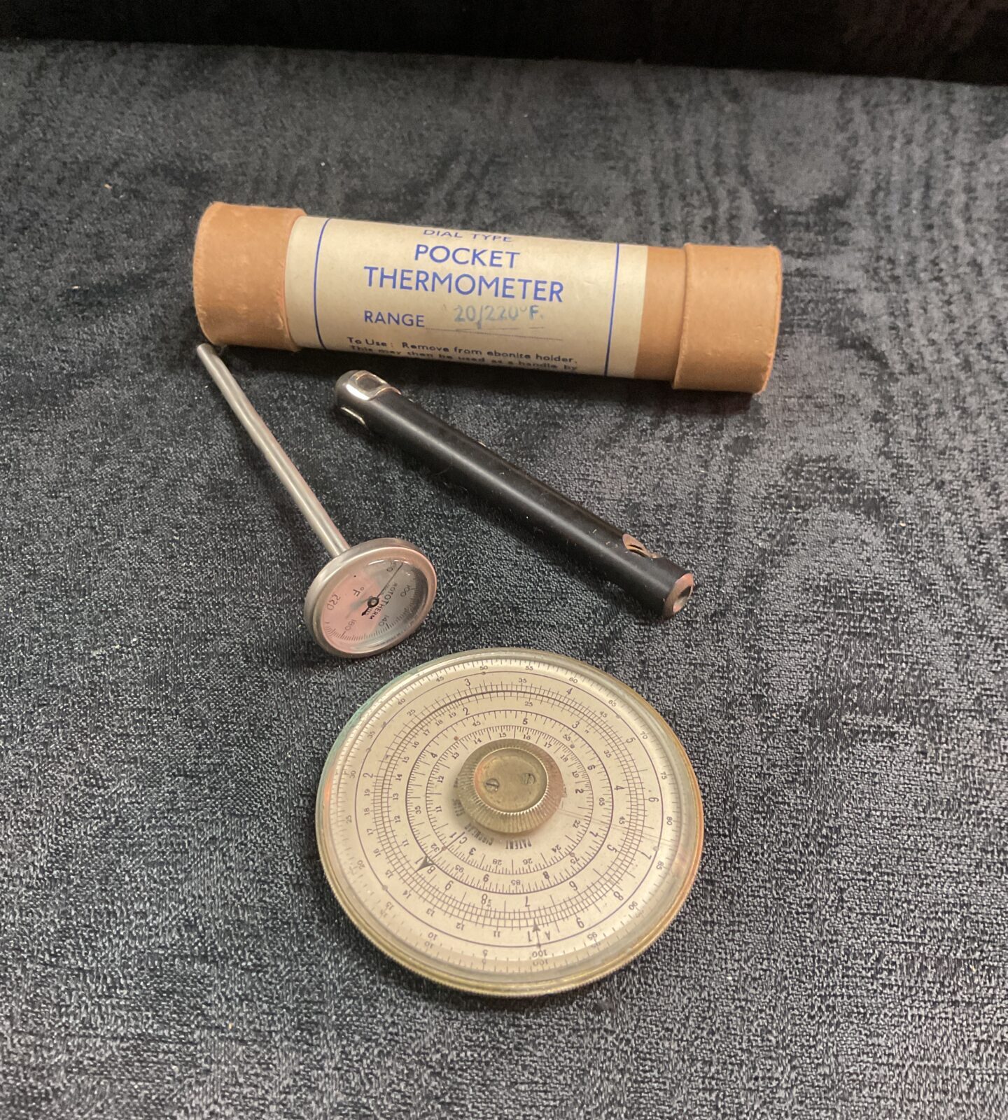 Vintage rototherm dial type Pocket thermometer and Halden Calculex ...