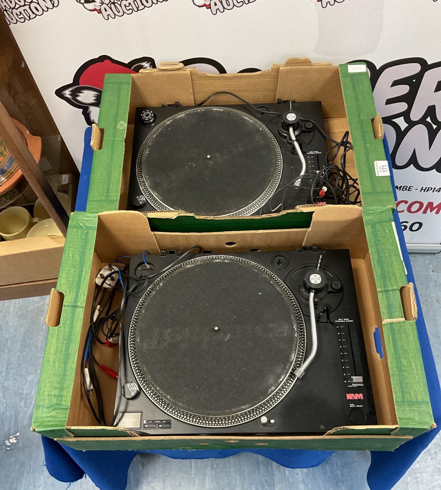 Two KAM belt drive turntable systems – Badgers Auctions