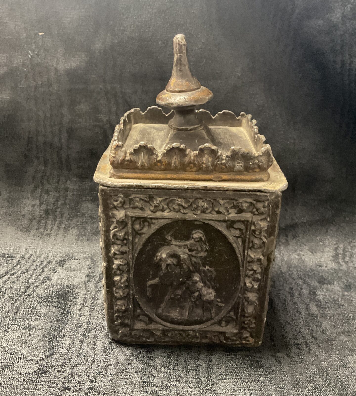 Antique Lead Georgian or Victorian Tobacco Caddy From the 18th or 19th ...