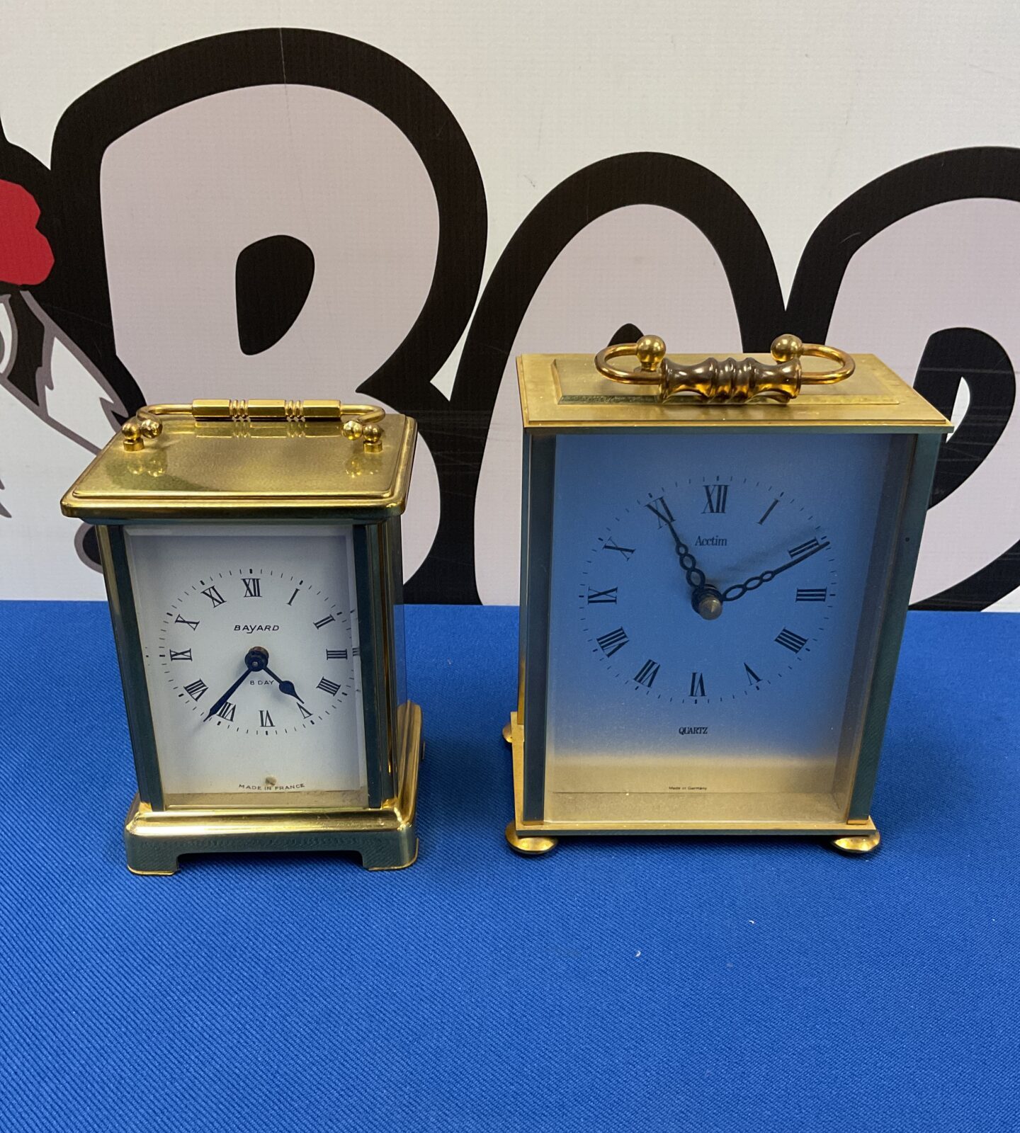 Two brass carriage clocks including bayard 8 day & acctim – Badgers ...