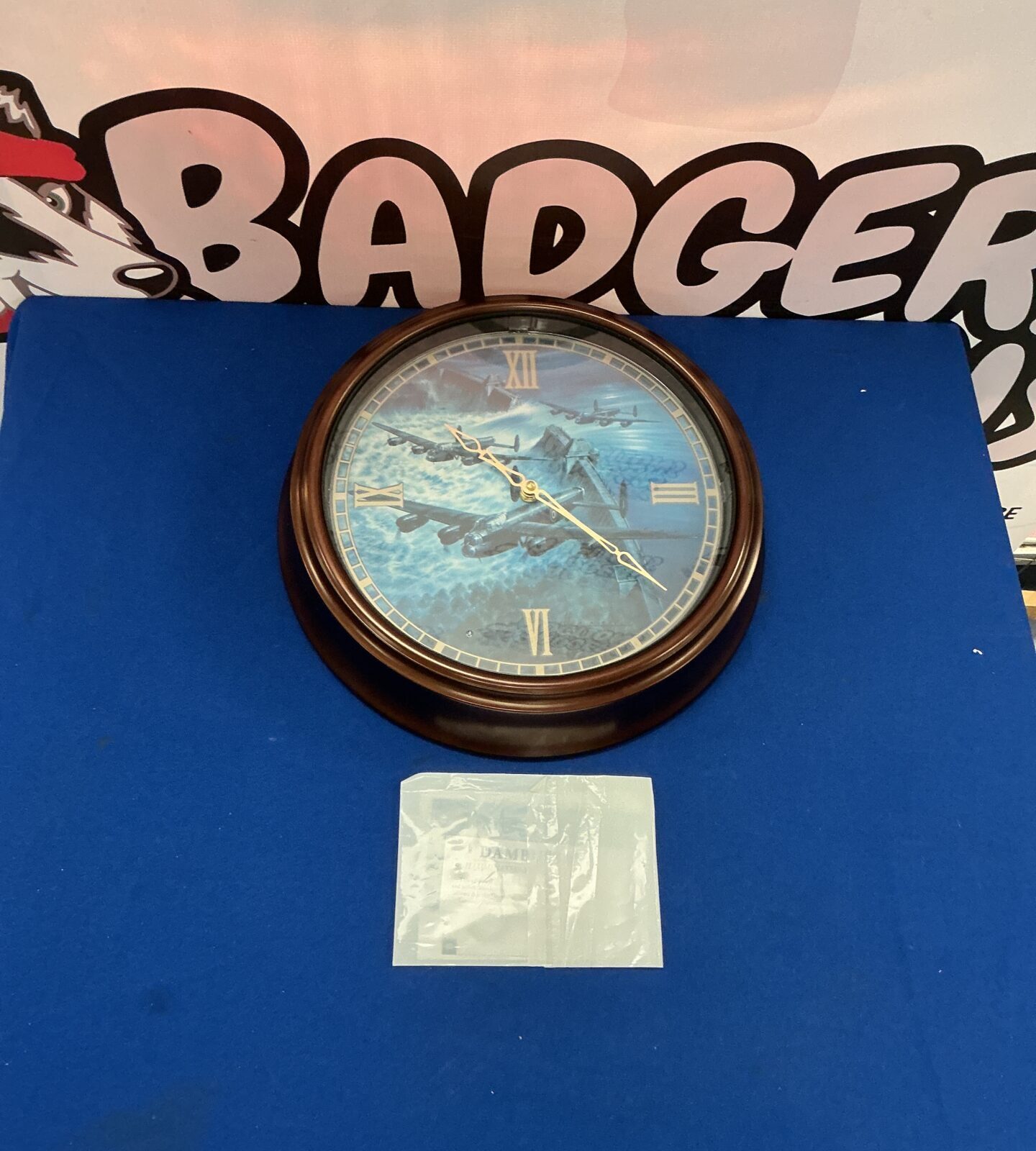 Bradford Exchange Dam Busters Wall Clock as new – Badgers Auctions