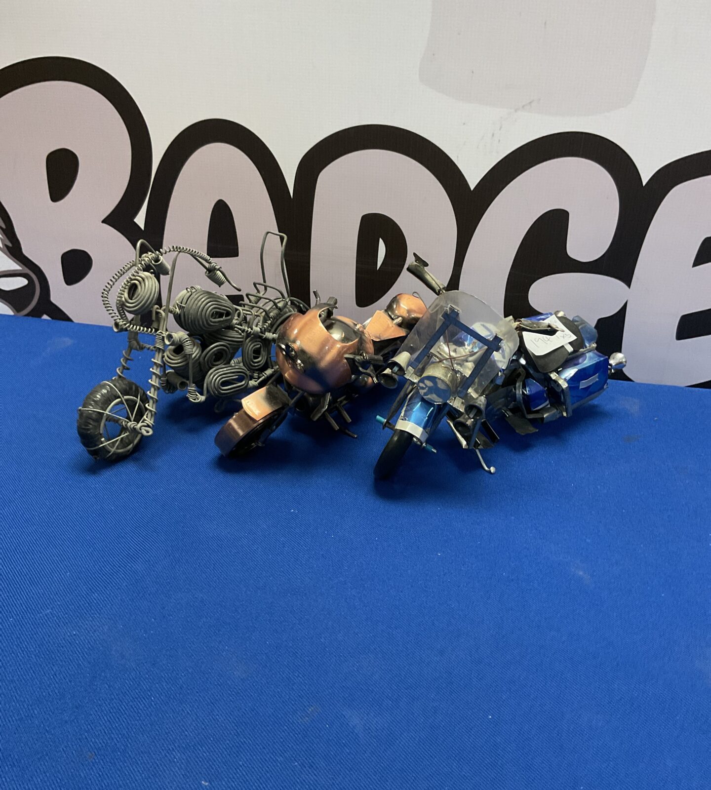 Three model made motorcycles – Badgers Auctions