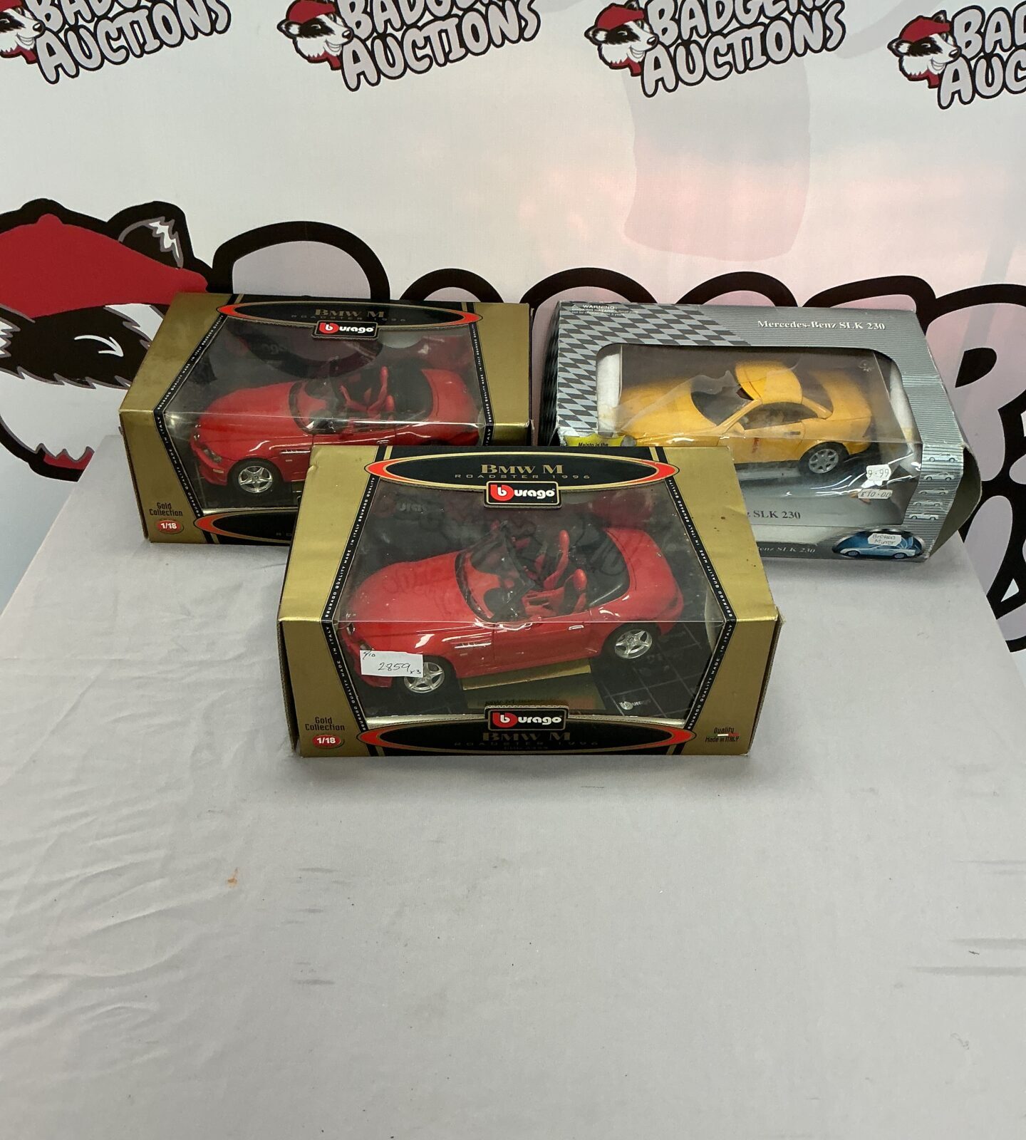 Three boxed Model cars inc BMW and Mercedes – Badgers Auctions