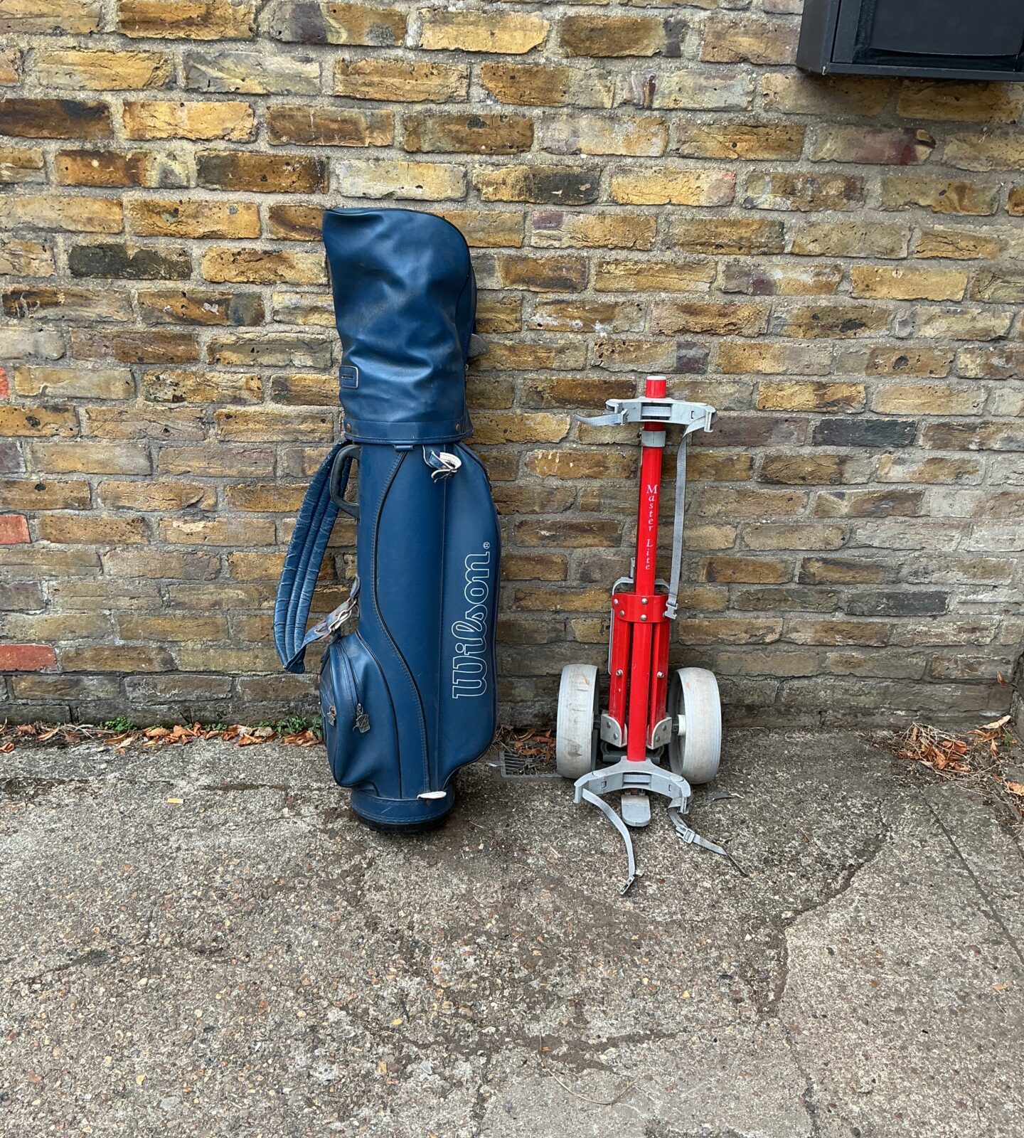 Bag of golf clubs with golf cart – Badgers Auctions