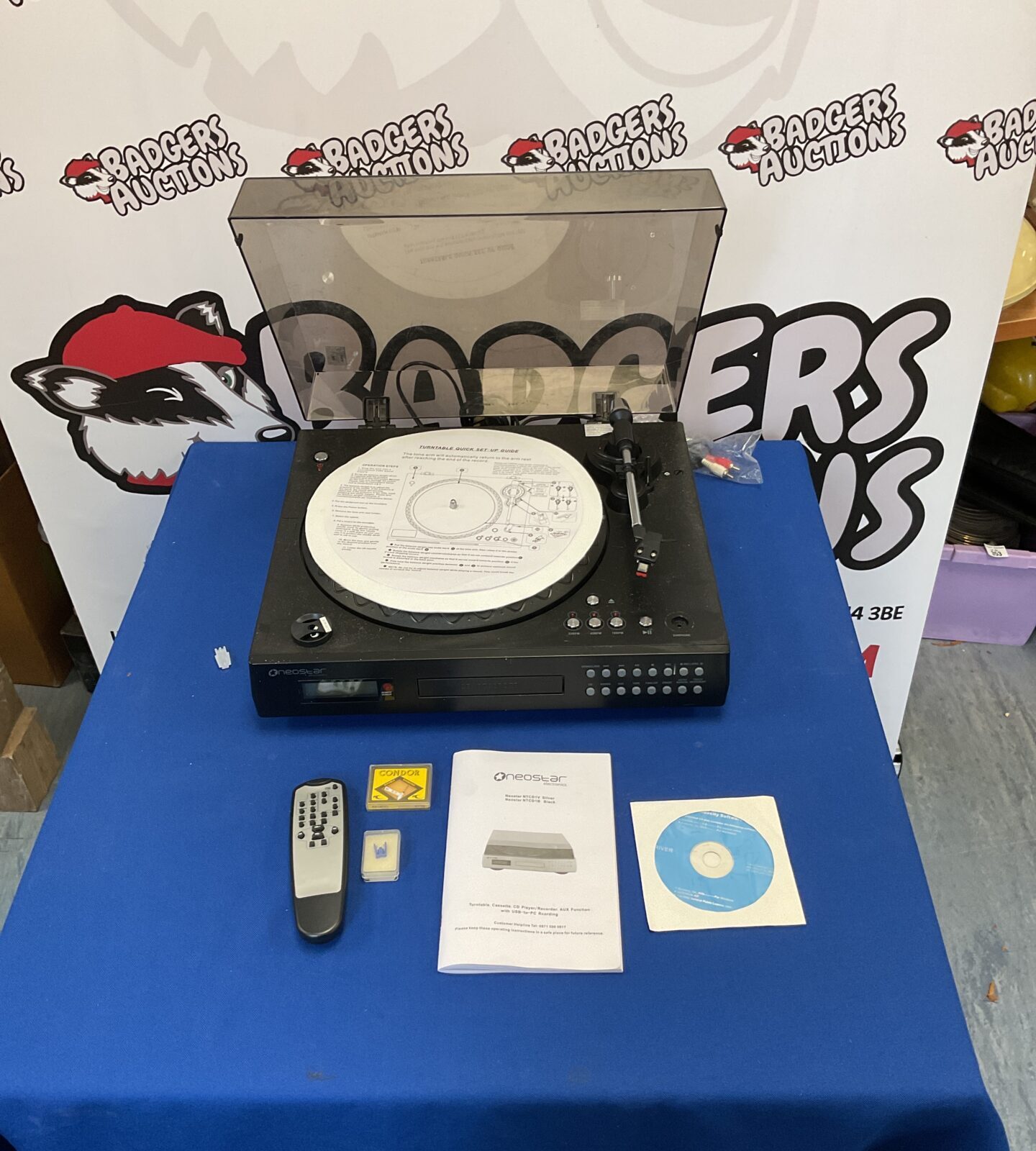 Neostar electronics NTCD1B turntable, cassette, CD player/recorder ...