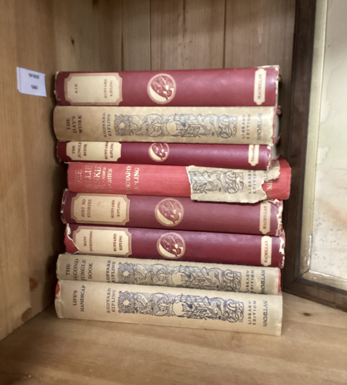 Eight vintage rudyard kipling books inc the jungle book, just so ...