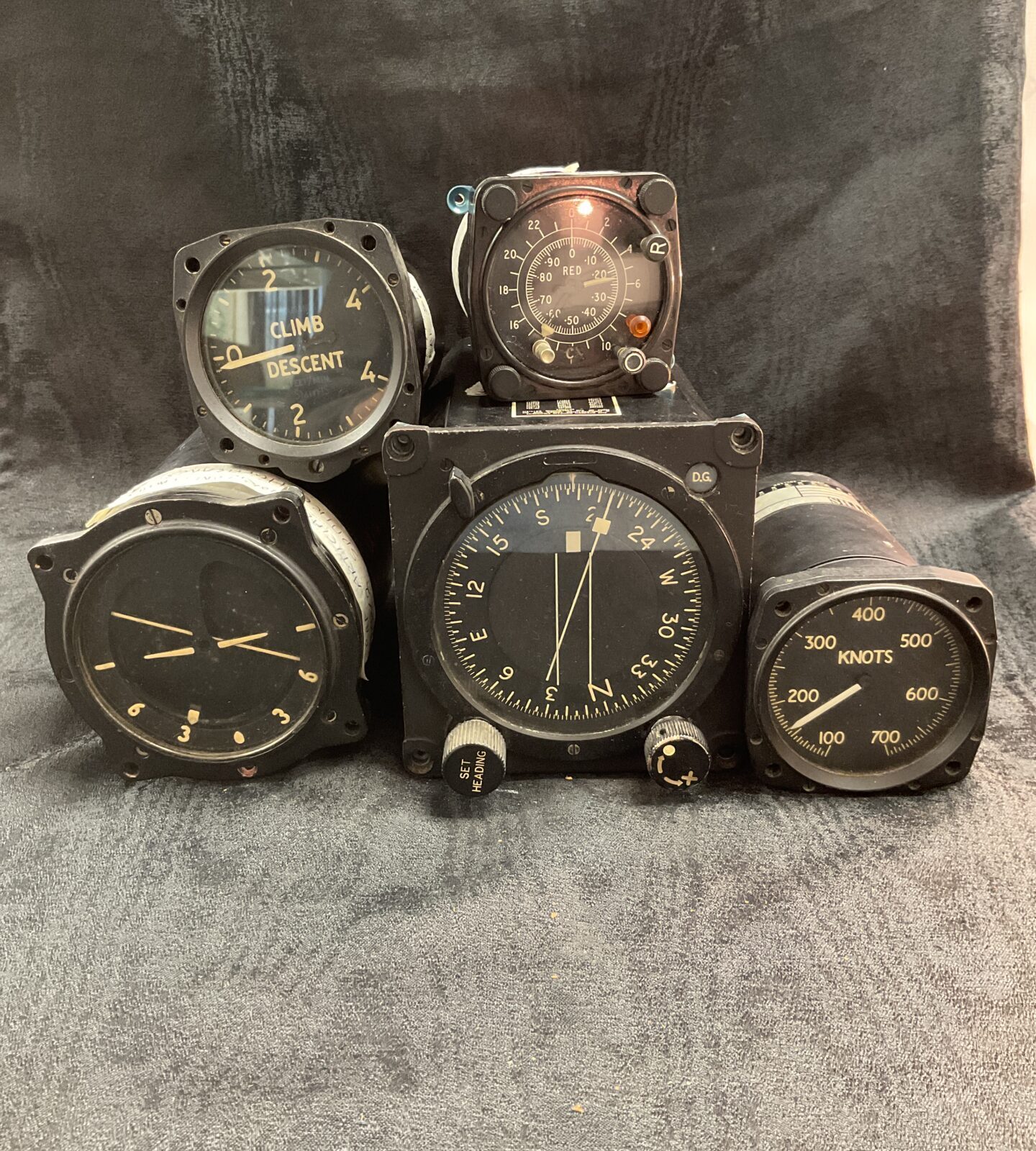 Five Vintage Aircraft instrument W W 2 To date inc Spitfire, lancaster ...
