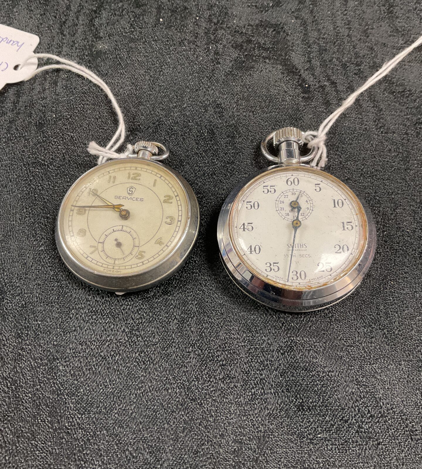 Vintage services pocket watch and smiths stop watch – Badgers Auctions