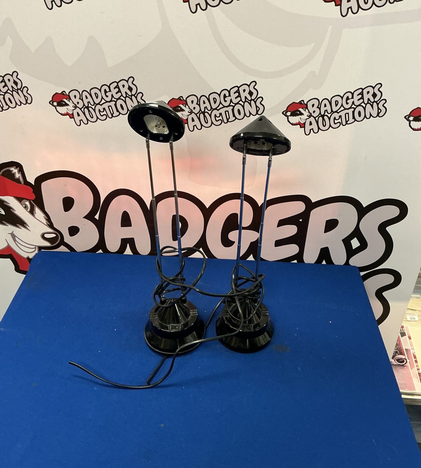 Two telescopic Reading lamps – Badgers Auctions