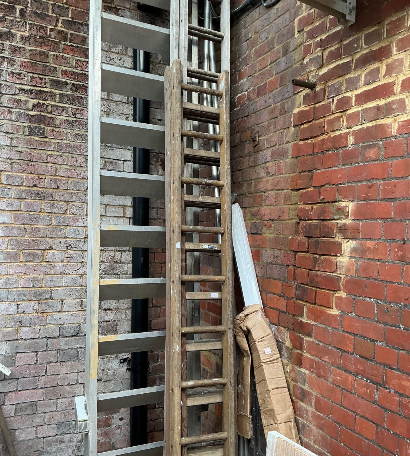 Three wooden ladders – Badgers Auctions