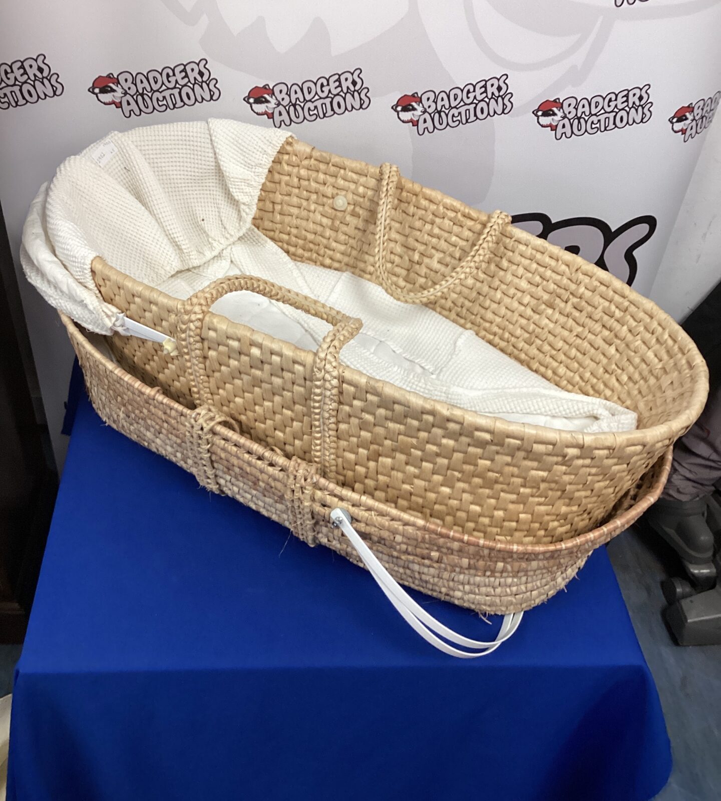 Two wicker Moses baskets – Badgers Auctions