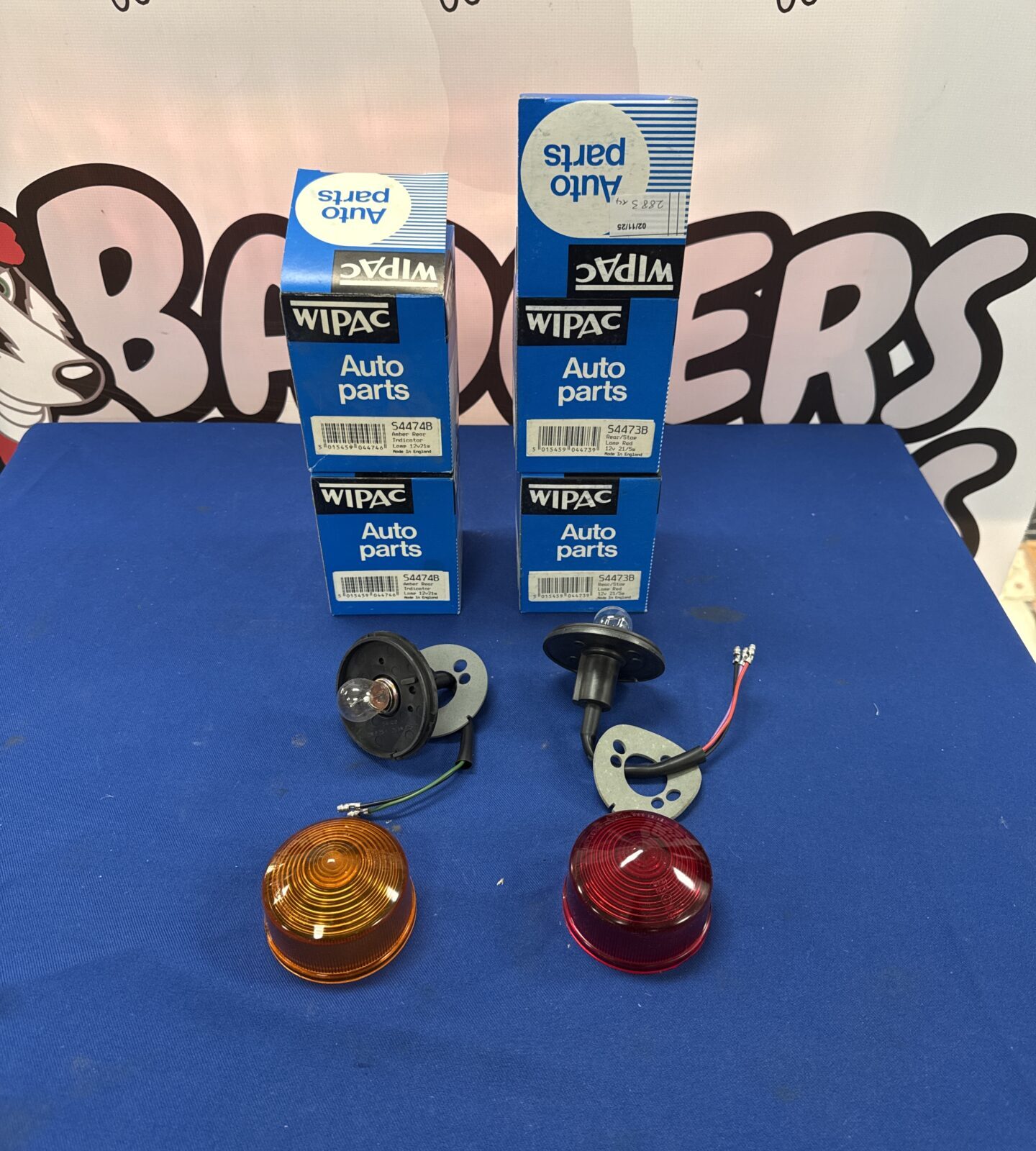 Four (2×2) wipac amber rear indicator & red stop lamp assemblies part ...