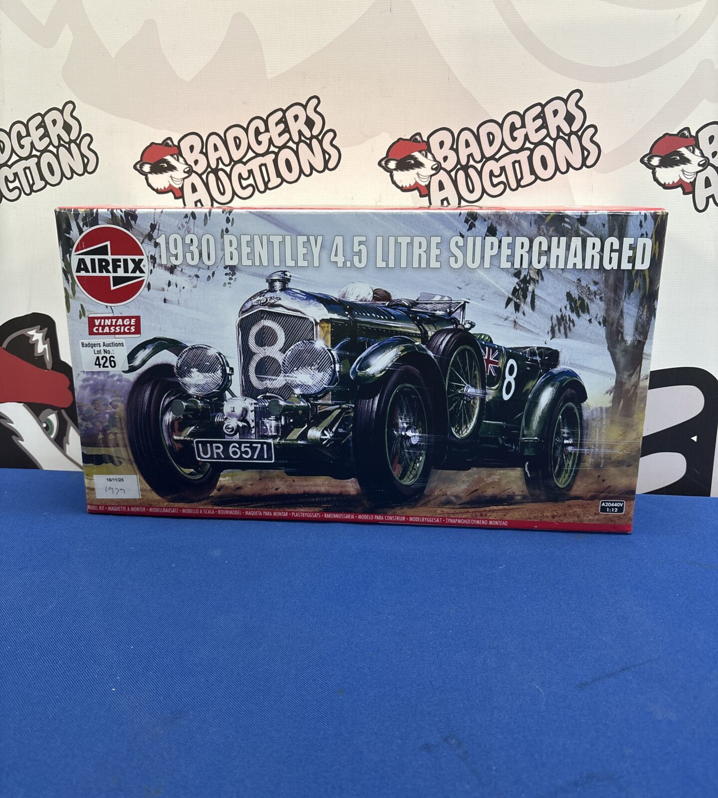 New Sealed Airfix 1930 Bentley 4.5 Litre Supercharged 1:12 Model Kit ...