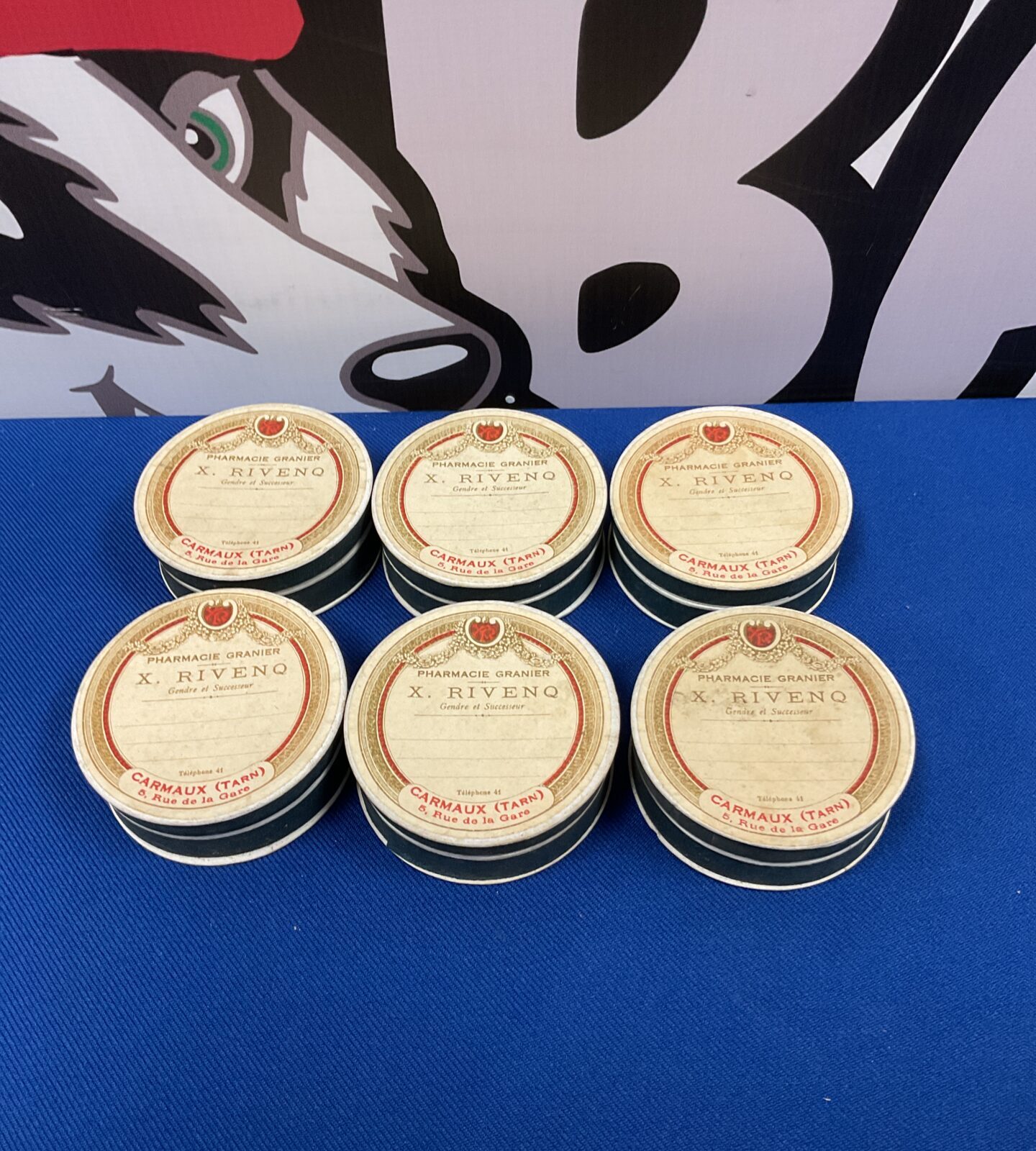 Six antique french x rivenq pharmacie granier card pill boxes – Badgers ...