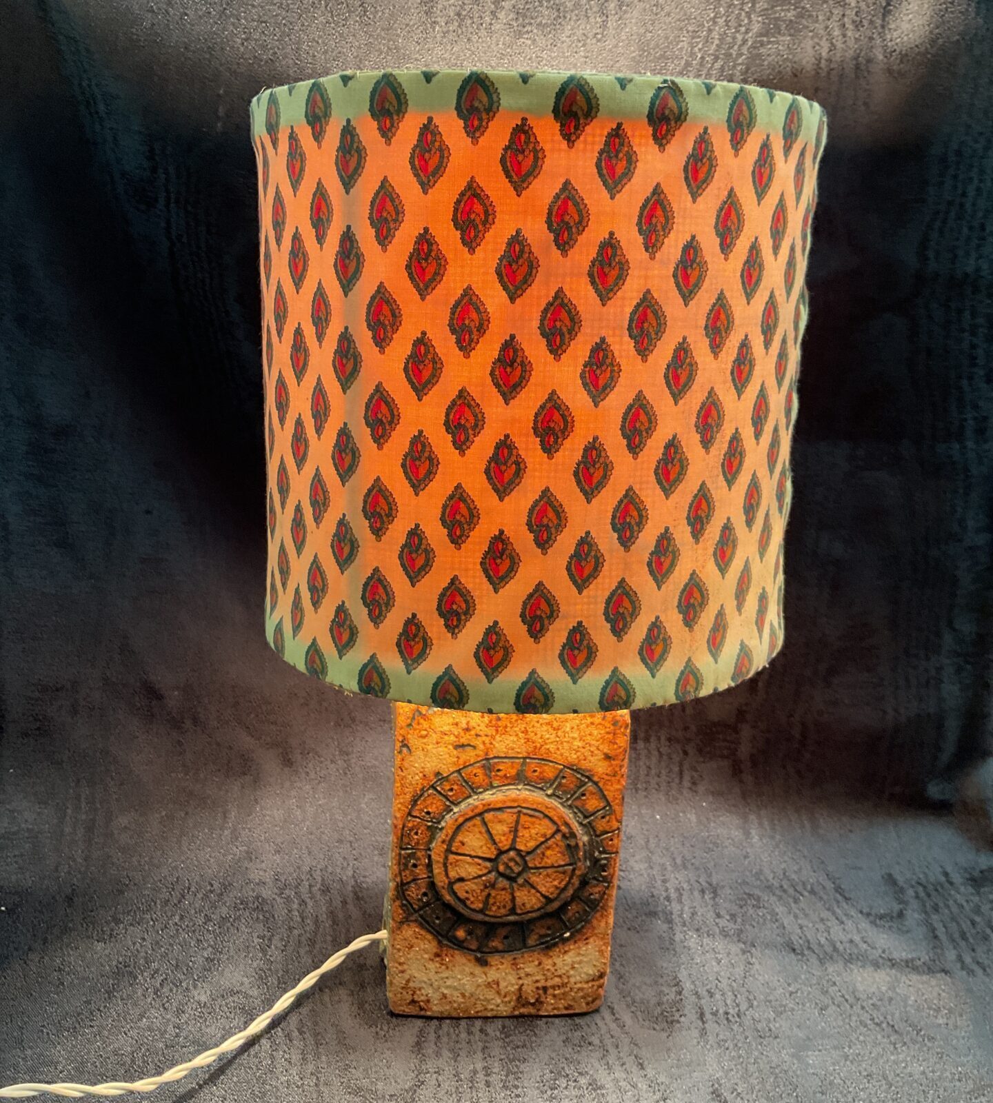 Vintage brutalist stoneware lamp designed by ceramicist Bernard Rook in ...