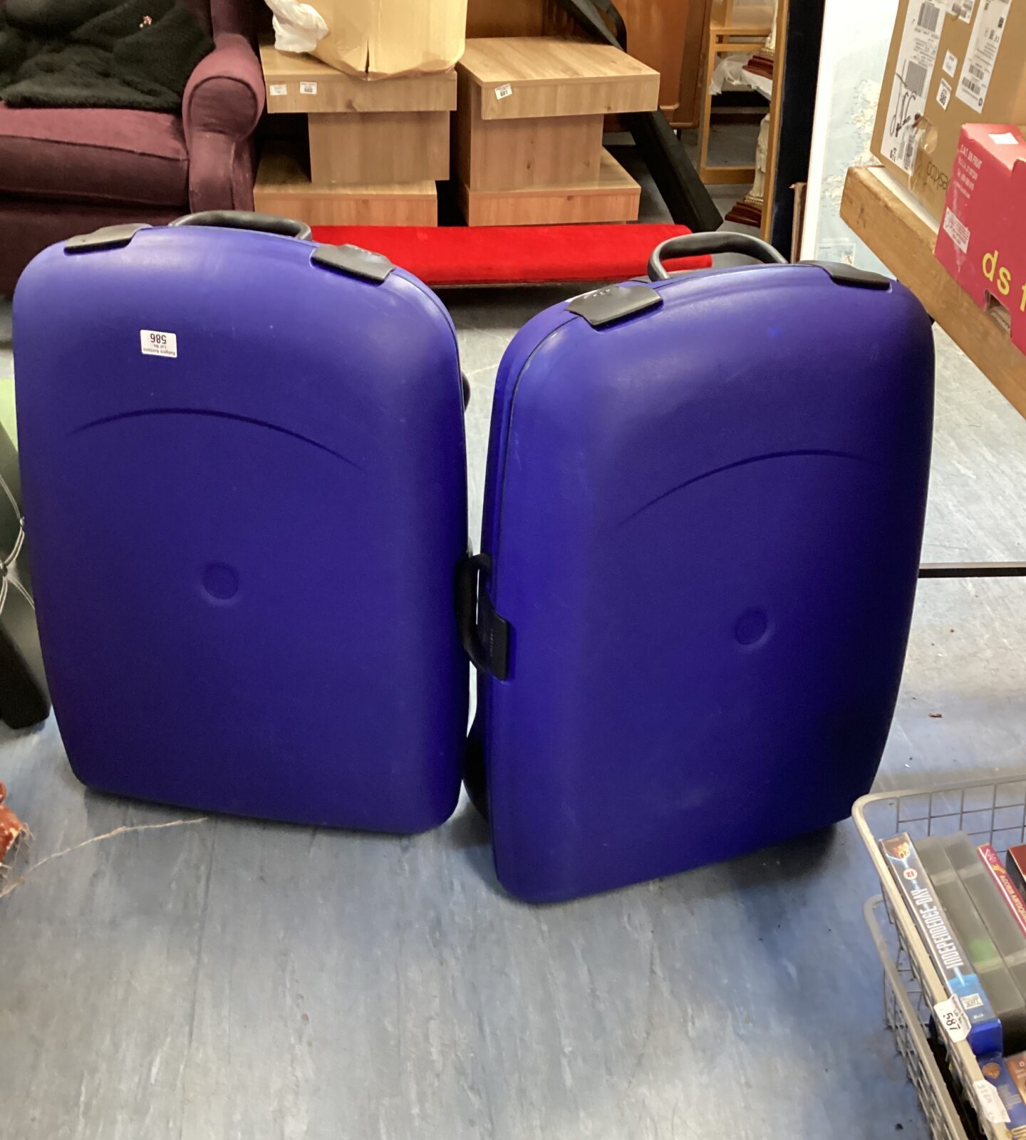 Two carlton hard cased suitcases, Combination locks (supplied with ...