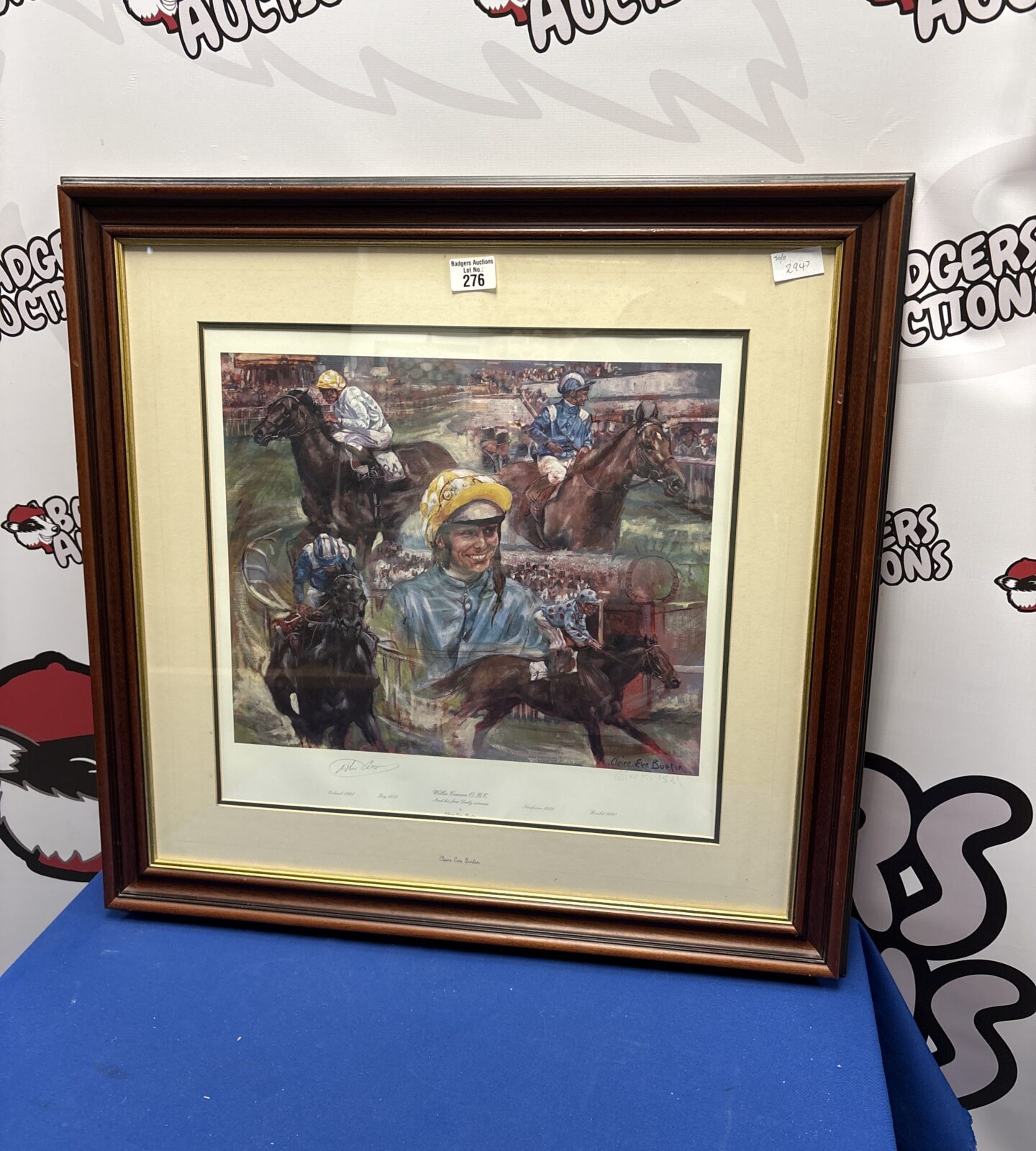 Claire Eva Burton Signed Print Of Willie Carson And His Four Derby ...
