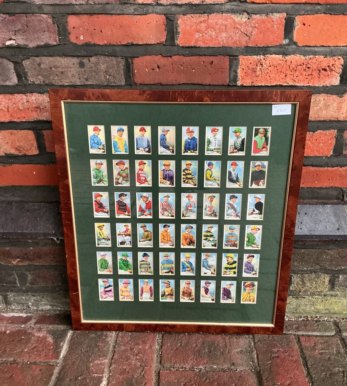 Original vintage framed set of Gallaher ltd famous jockey cigarette ...