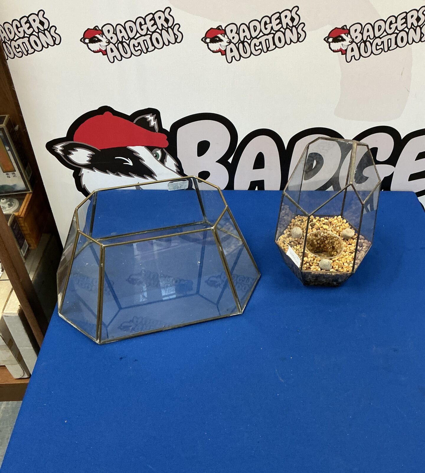 Two glass Terrariums – Badgers Auctions