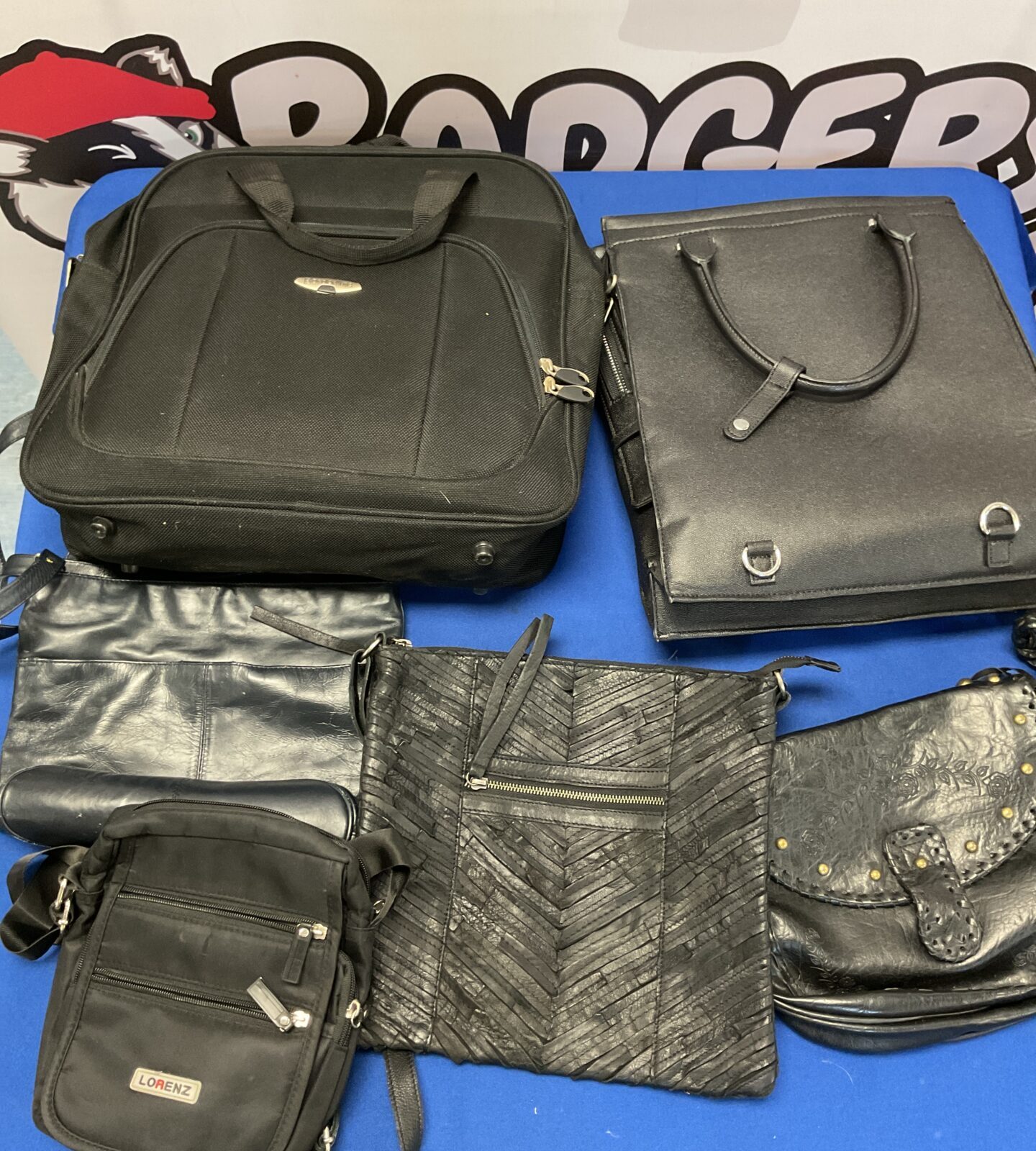 Selection of mixed bags inc handbags, purses and borderline backpack ...