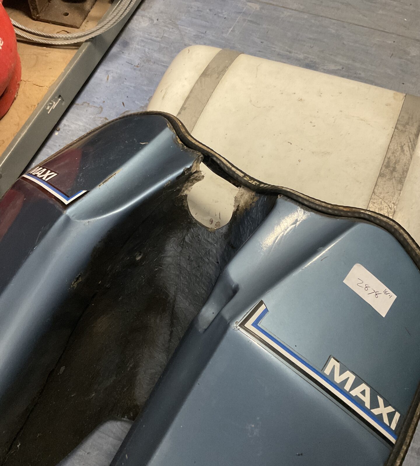 Vintage puch maxi valance (needs repair as top damaged) with pillion ...