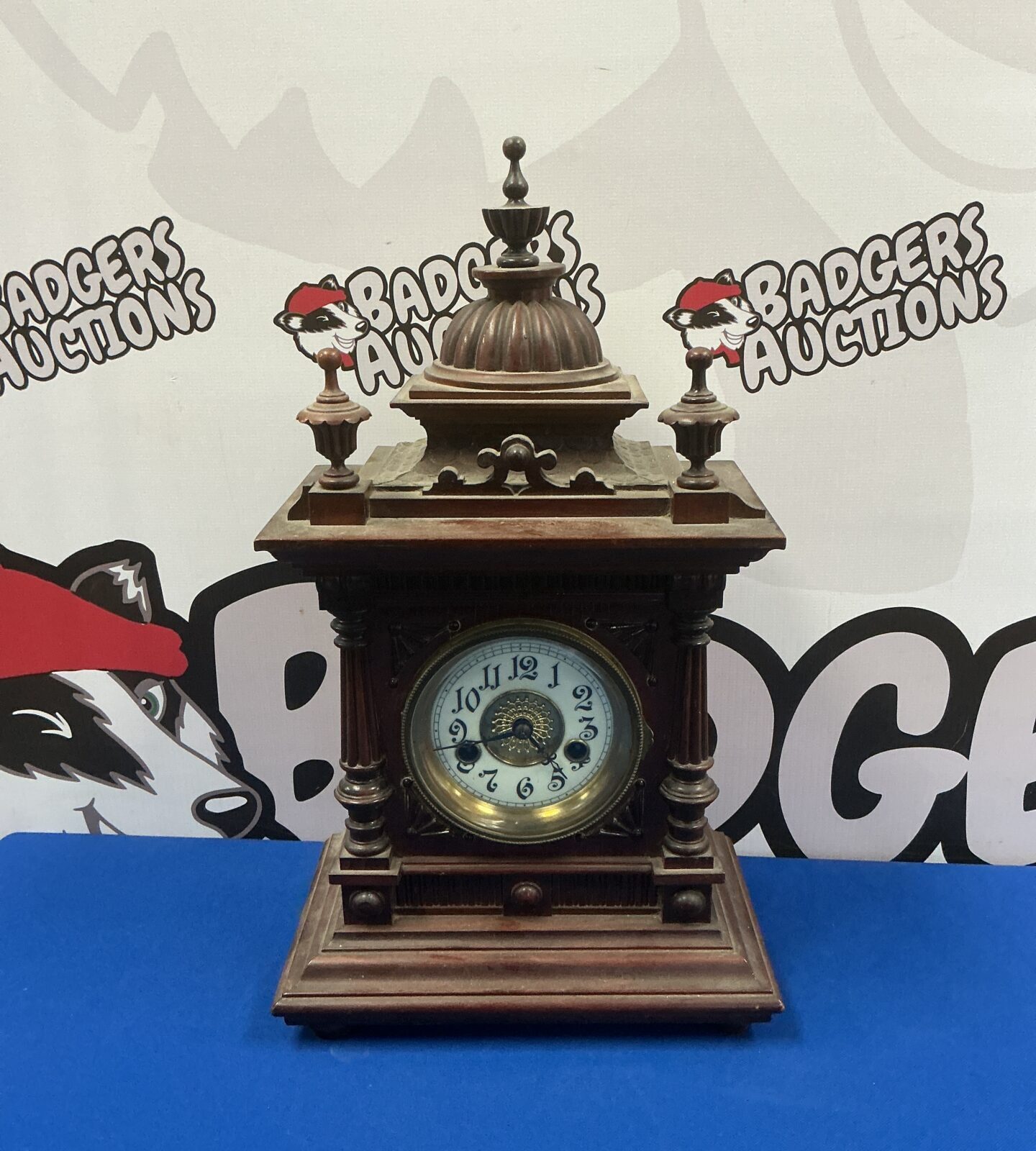 W e watts Greenwich chiming mantle clock with pendulum (no key ...