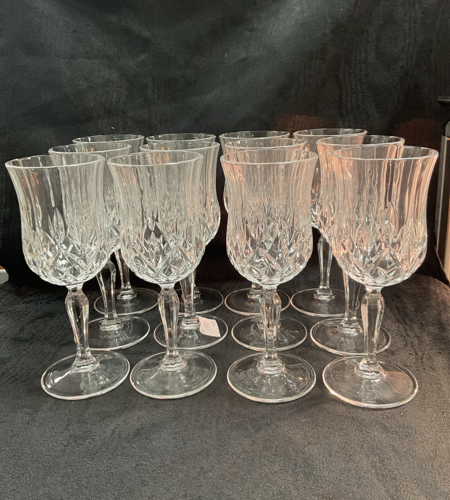 Twelve Whitefriars Glass wine goblets – Badgers Auctions