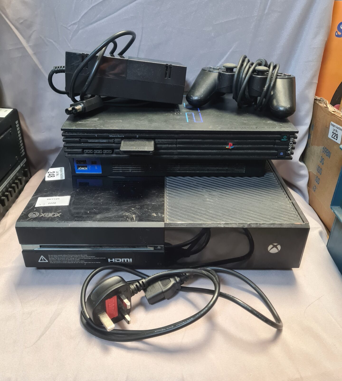 Microsoft Xbox One Console With Power Supply And Sony Playstation 2 ...