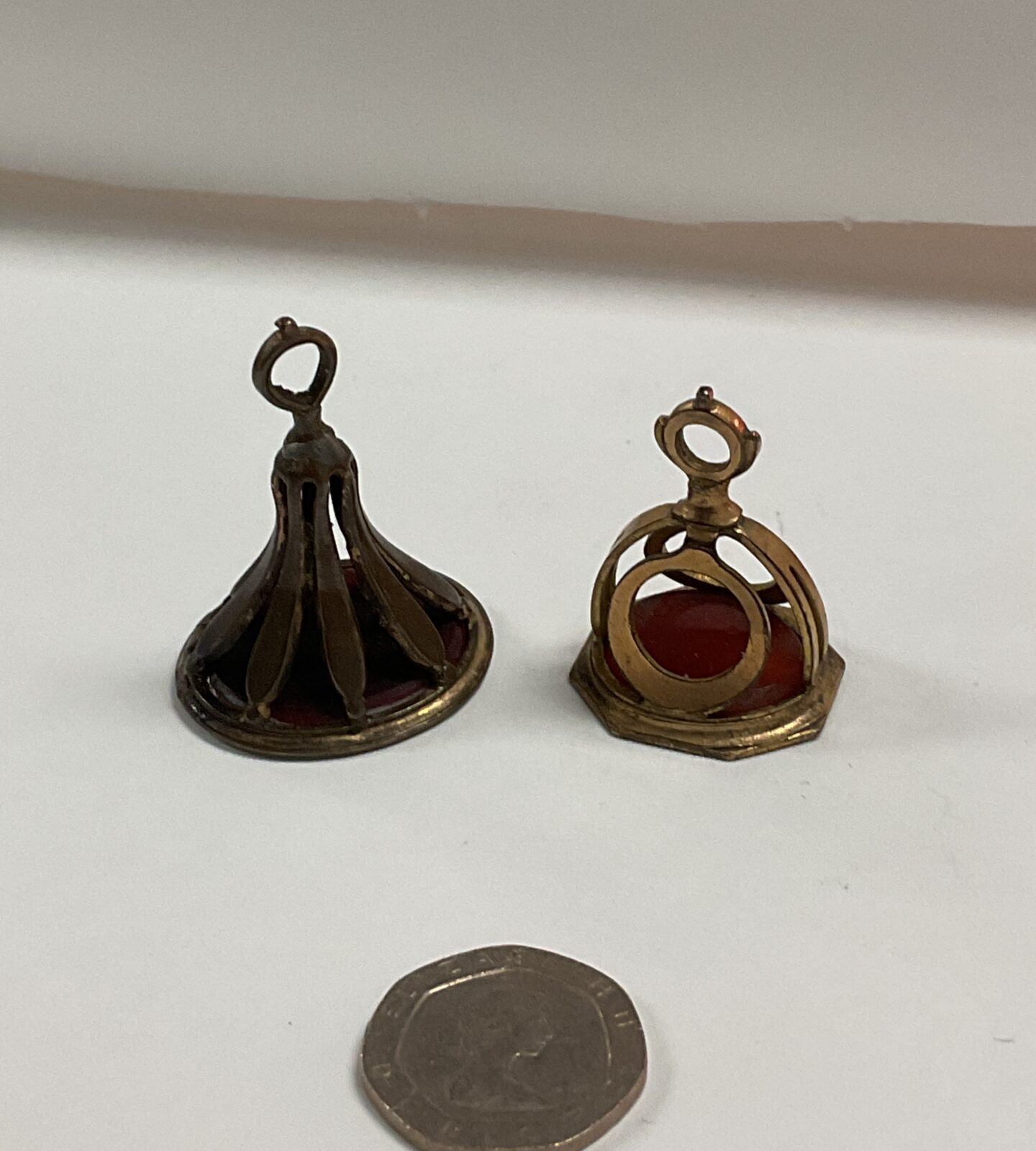 Pinchbeck fob seal and bronze fob seal – Badgers Auctions