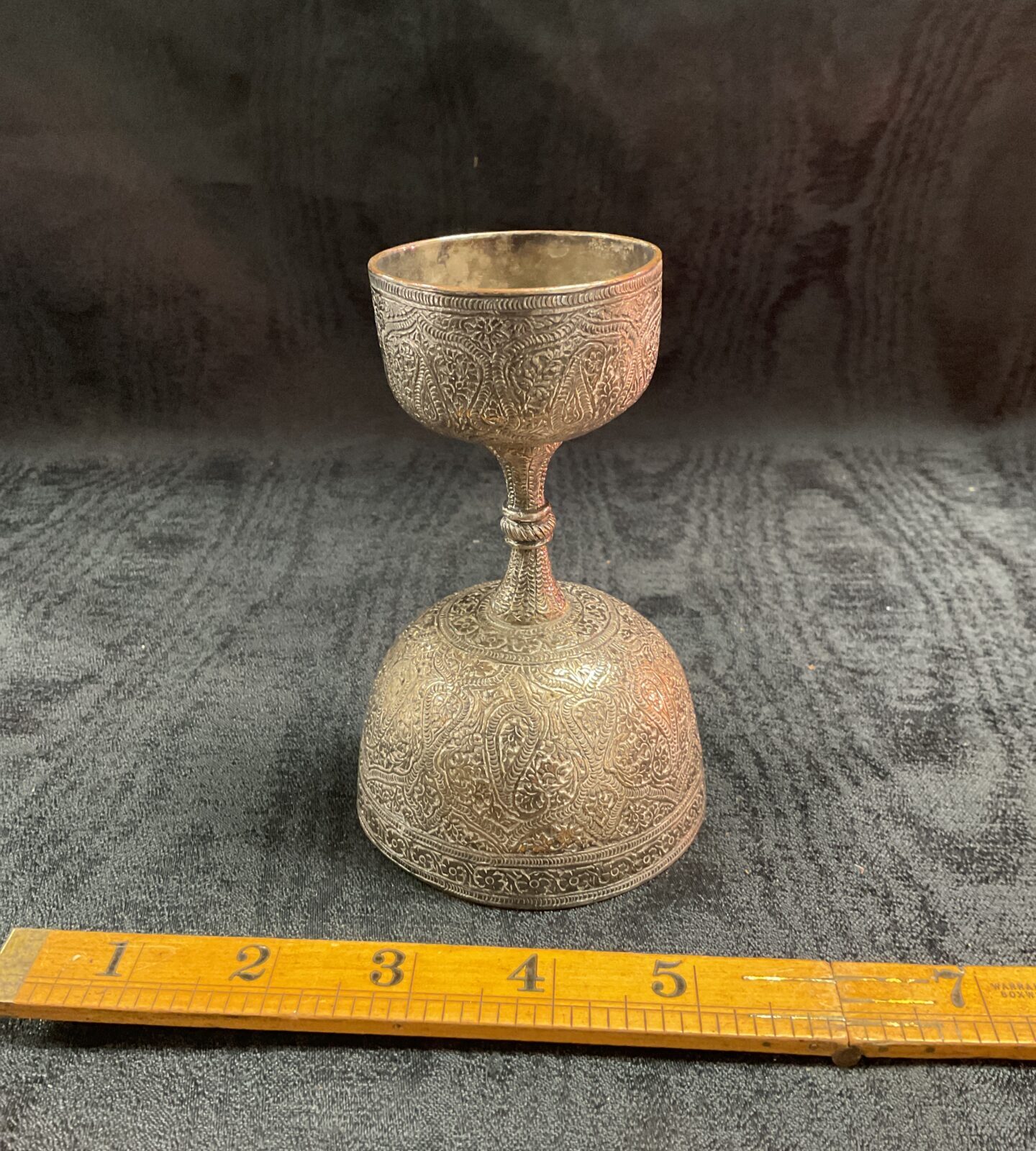 Antique Early 19th Century Copper Miakari work double ended measure cup ...