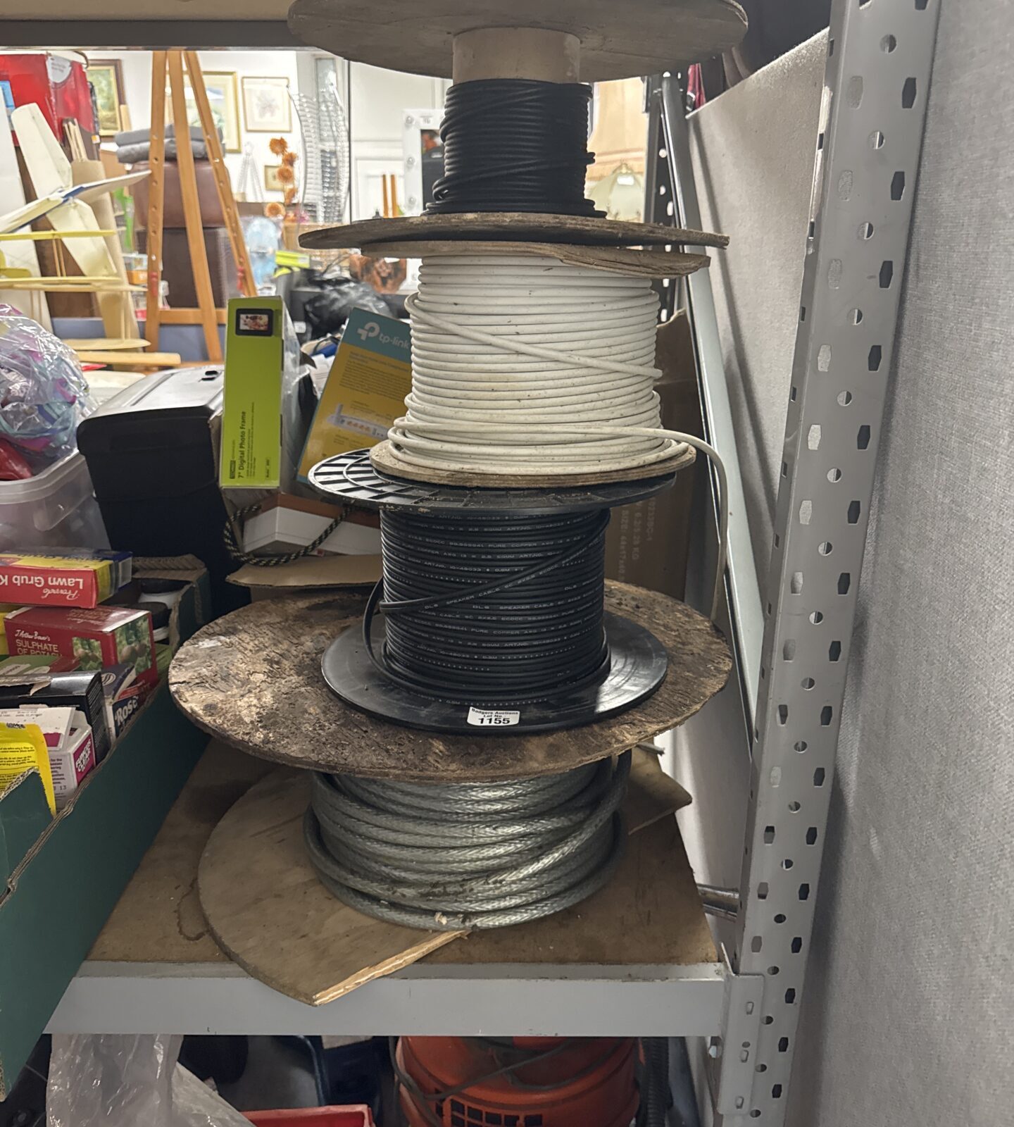 Four part used rolls of assorted cable – Badgers Auctions