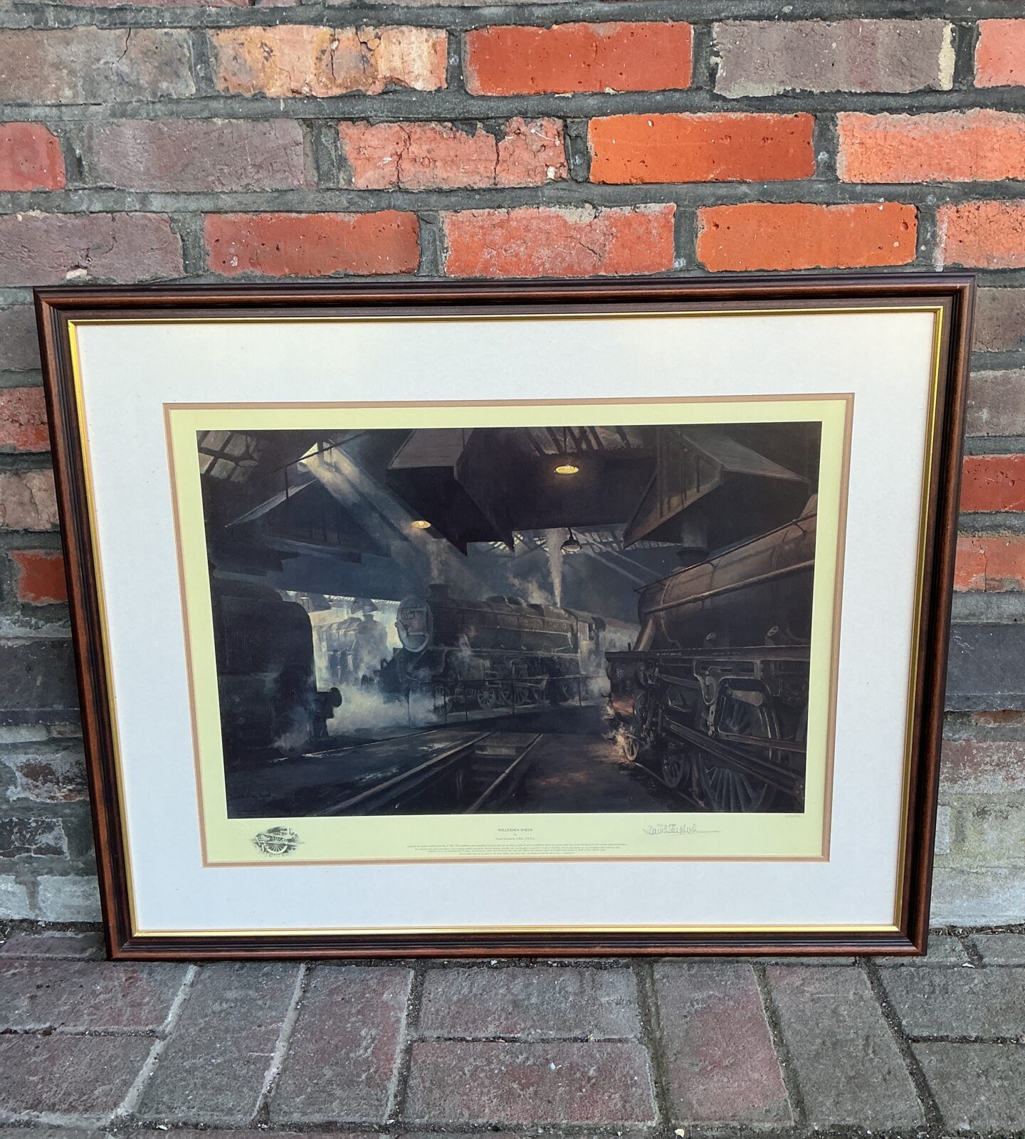 david shepherd signed ltd ed steam train print titled willsden sheds ...