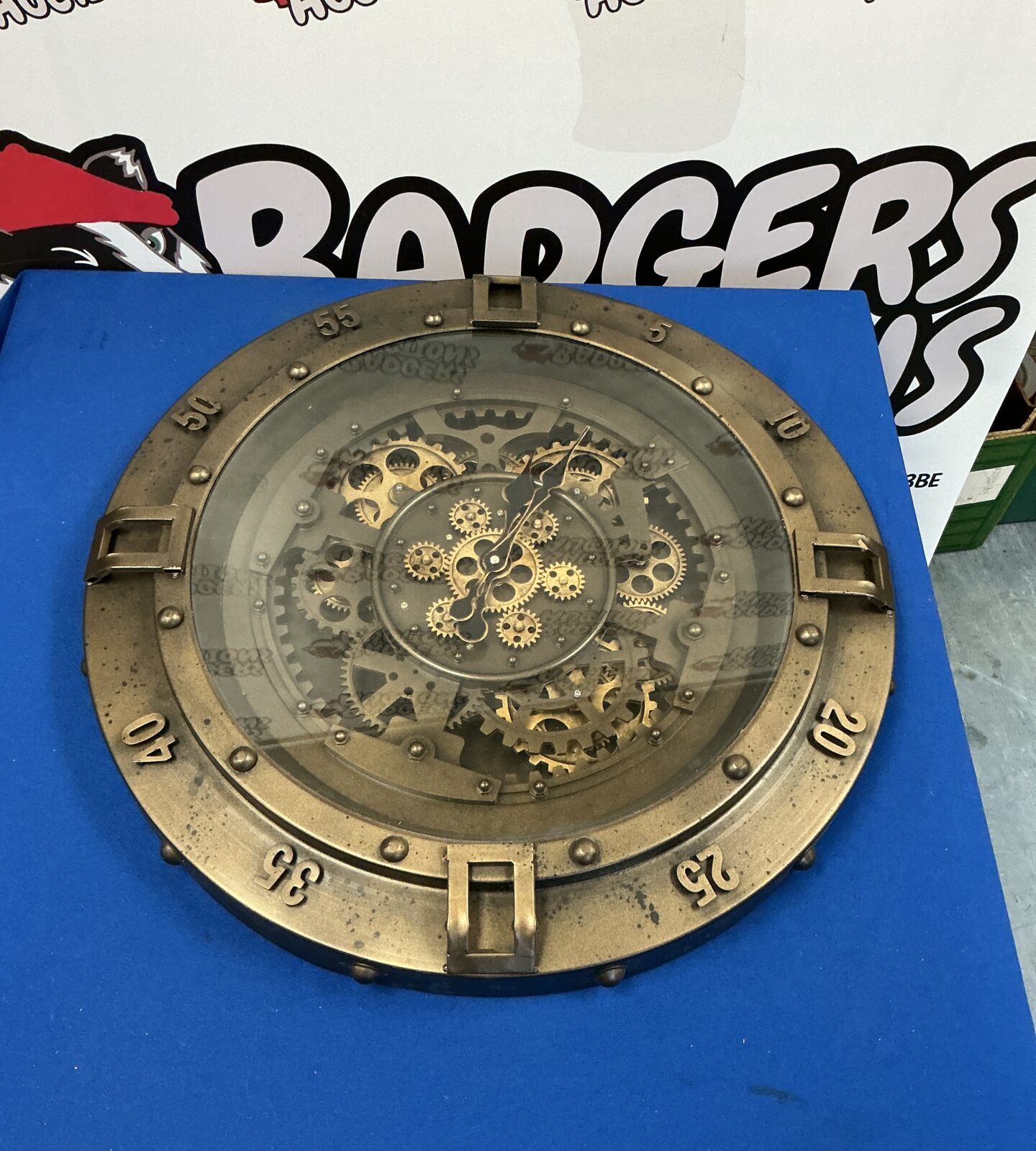 Large Exposed Mechanism Steampunk Style Clock in working order ...