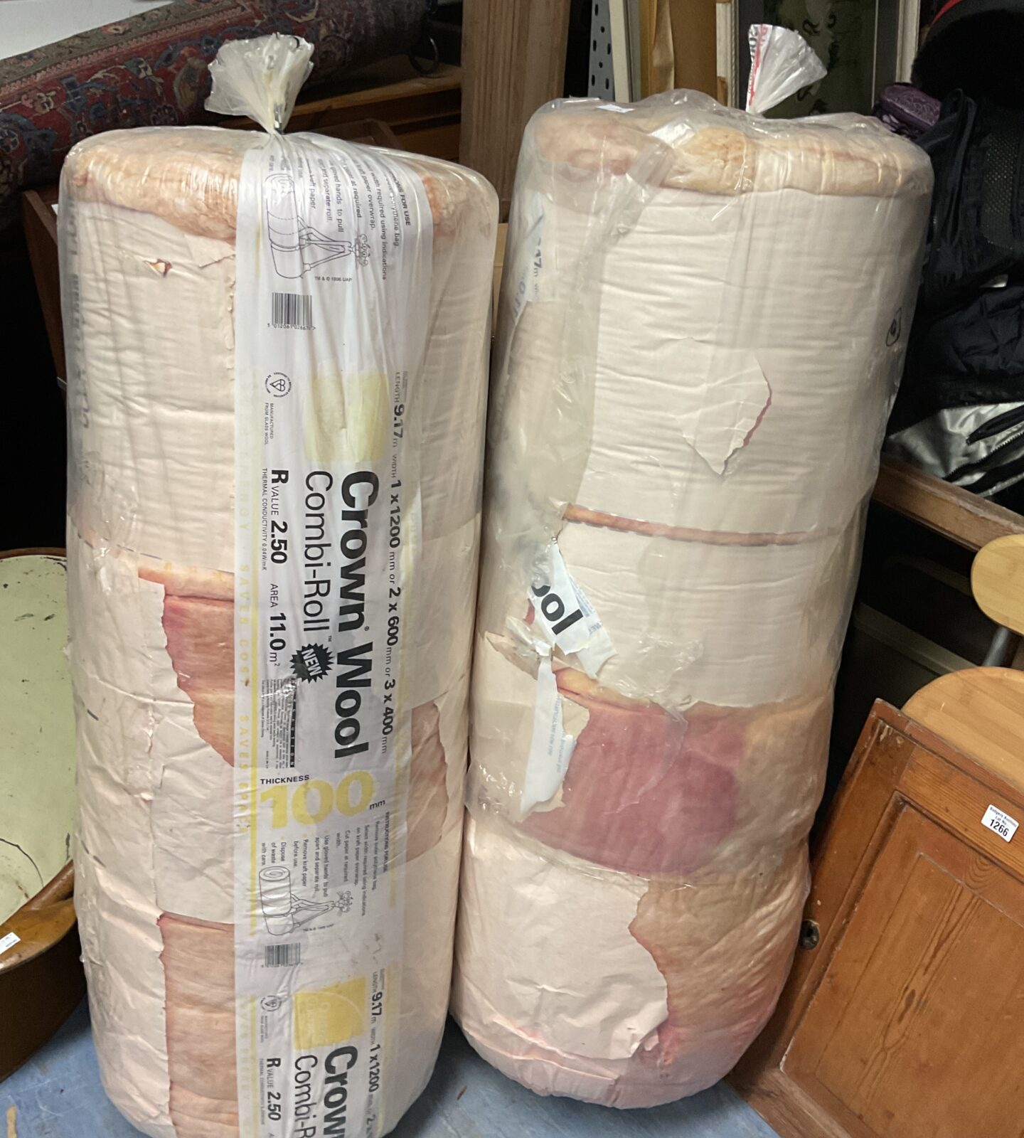 2 rolls of loft insulation – Badgers Auctions