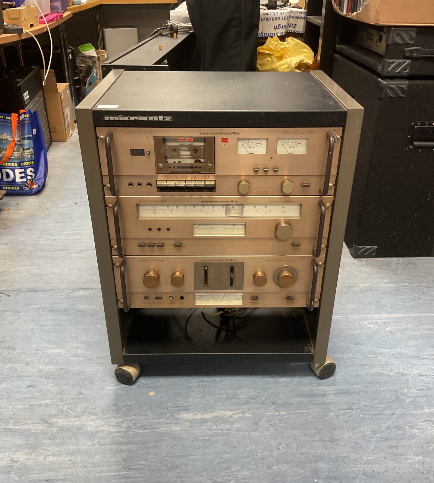 Marantz retro hifi system, with model 5050M cassette deck, 2060ML tuner ...
