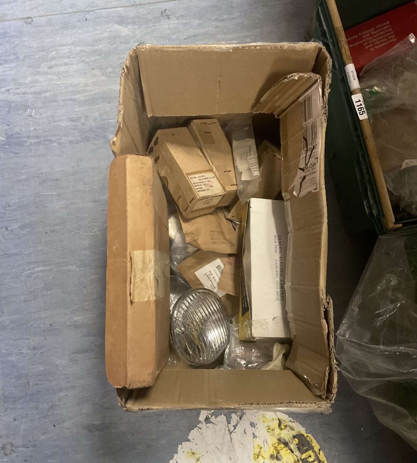 Box of assorted military parts new old stock – Badgers Auctions