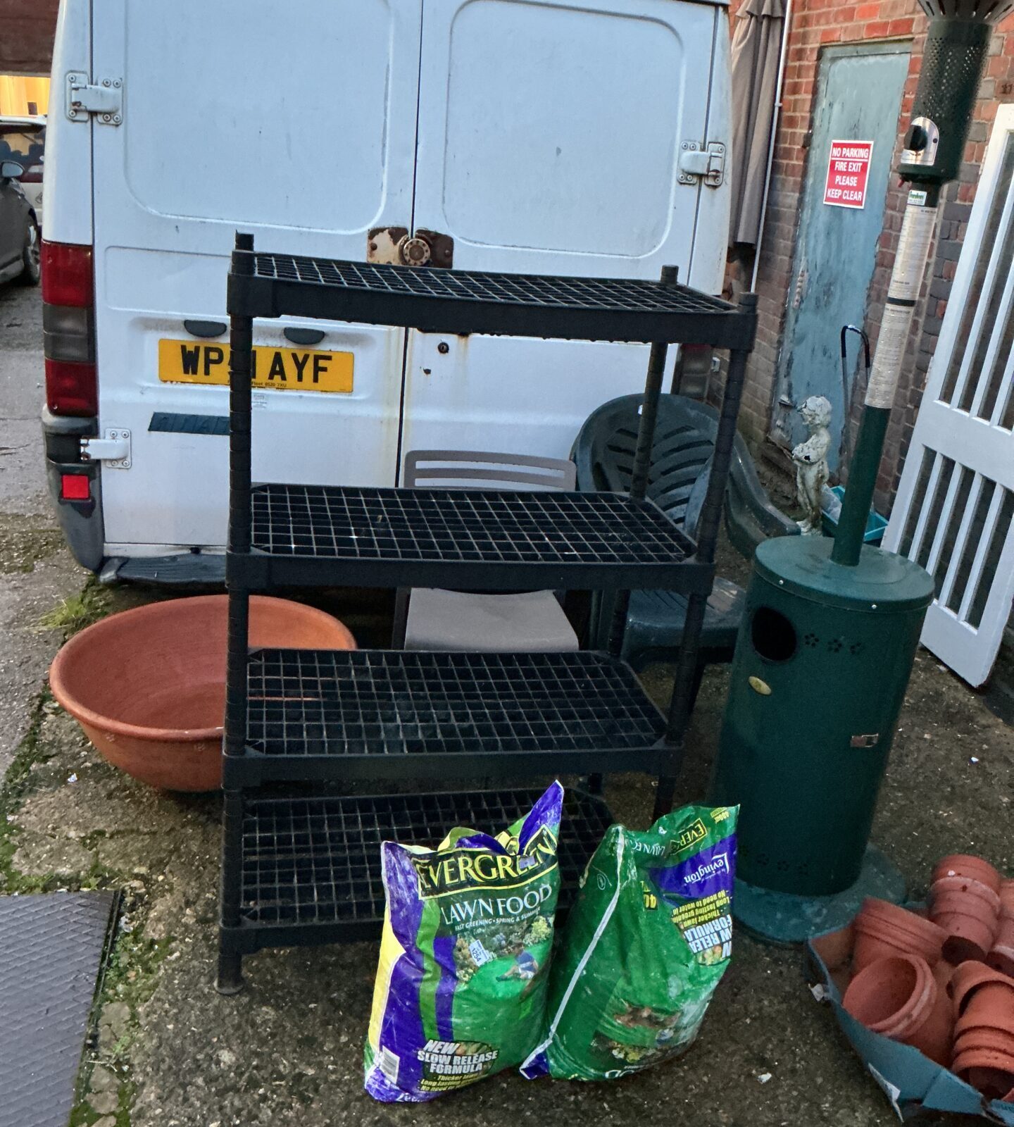 Set of plastic Shed Shelving – Badgers Auctions