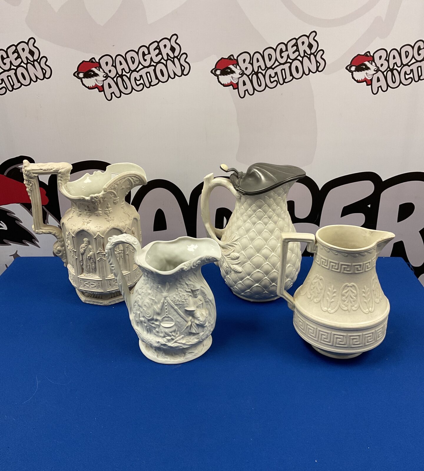 Three victorian jugs & portmeirion pitcher – Badgers Auctions